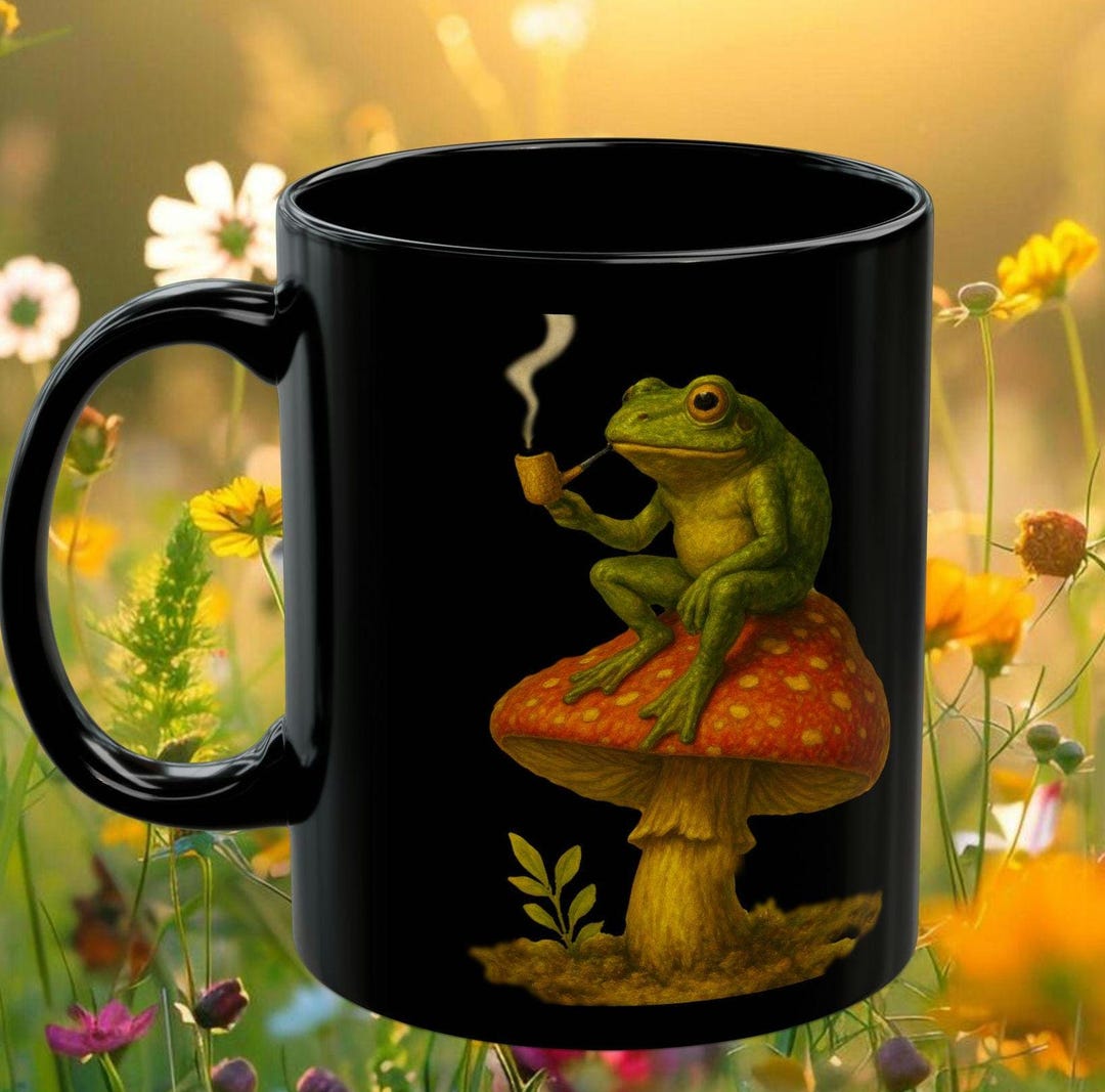 Personalized Frog Mug | Front and Back Design, Black 11oz 15oz - Etsy
