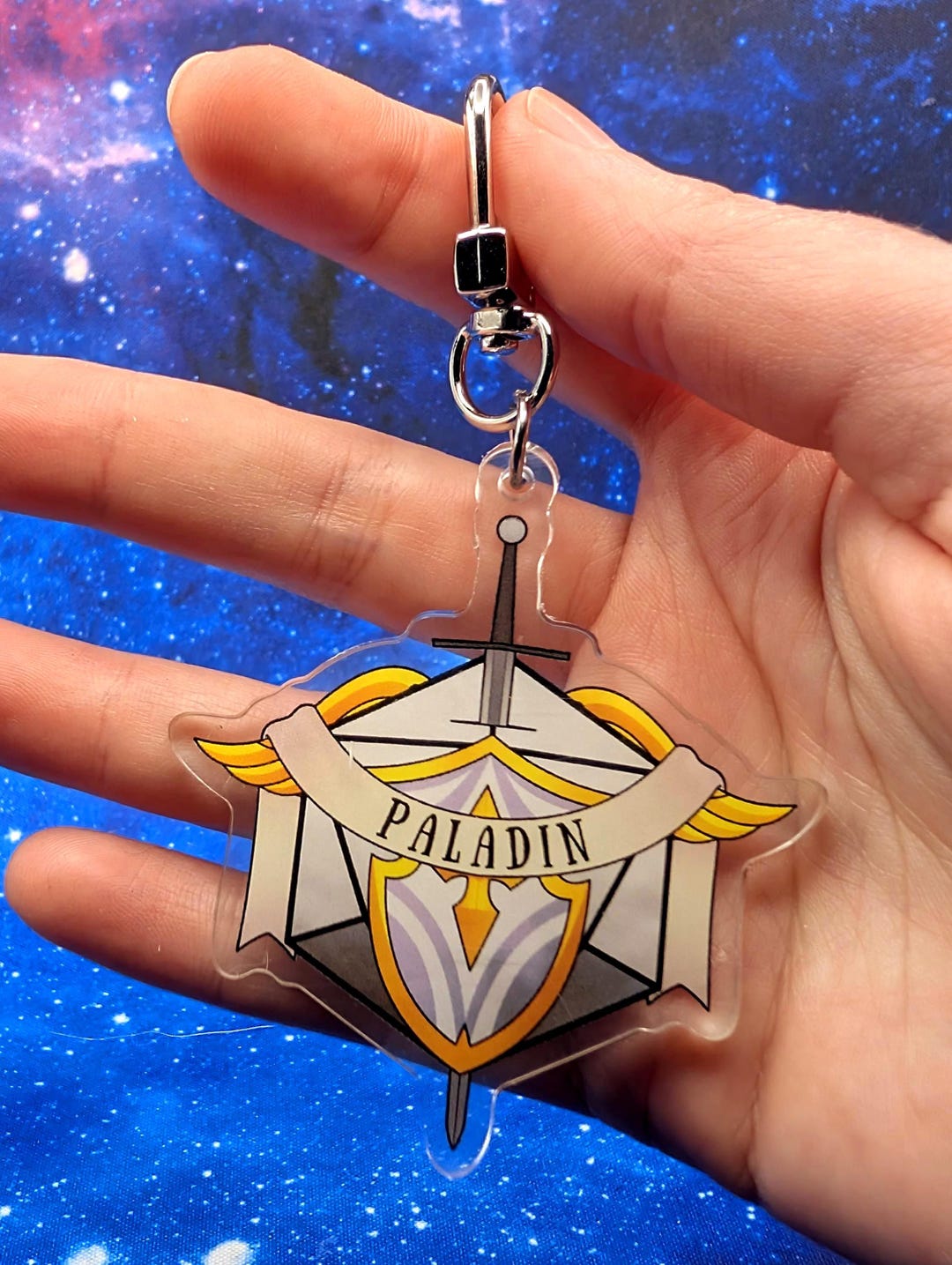 Paladin D&D Acrylic Class Keychain - Dungeons and Dragons Inspired ...