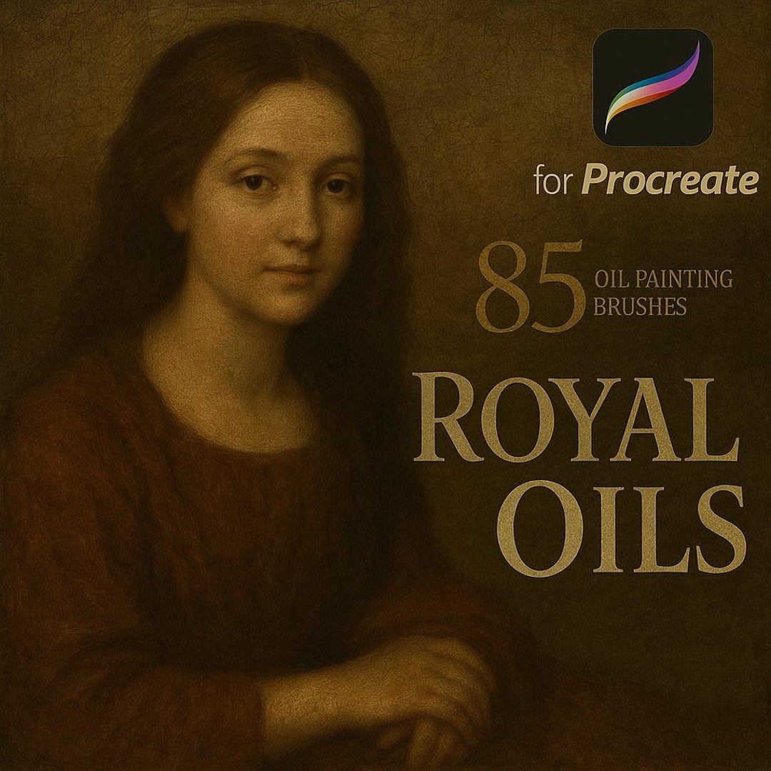 Procreate OIL PAINT Brushes Procreate Canvas Textures Paint for ...