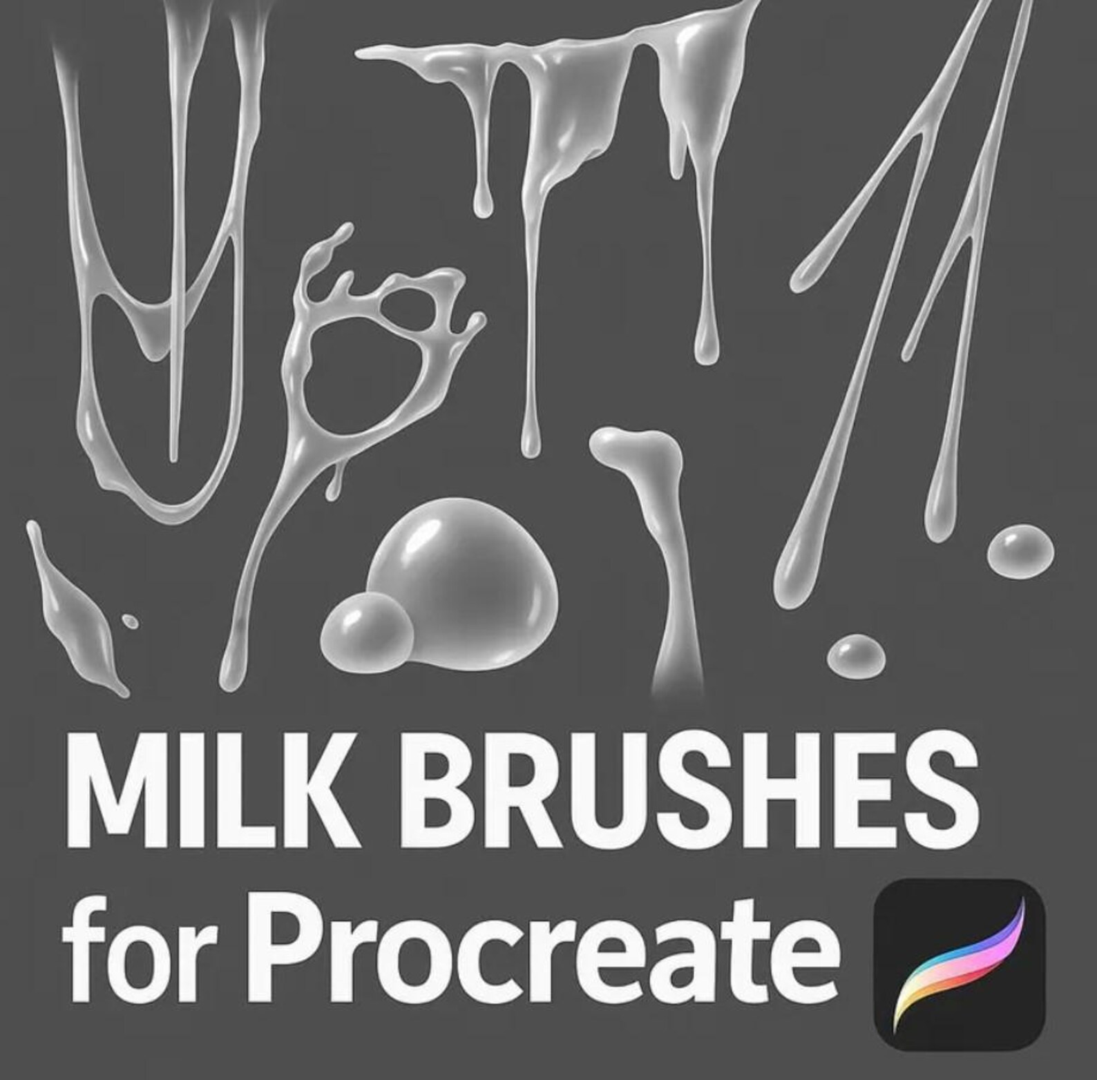 Procreate Liquid Stamps | Procreate Milk Stamps | Anime Splash ...