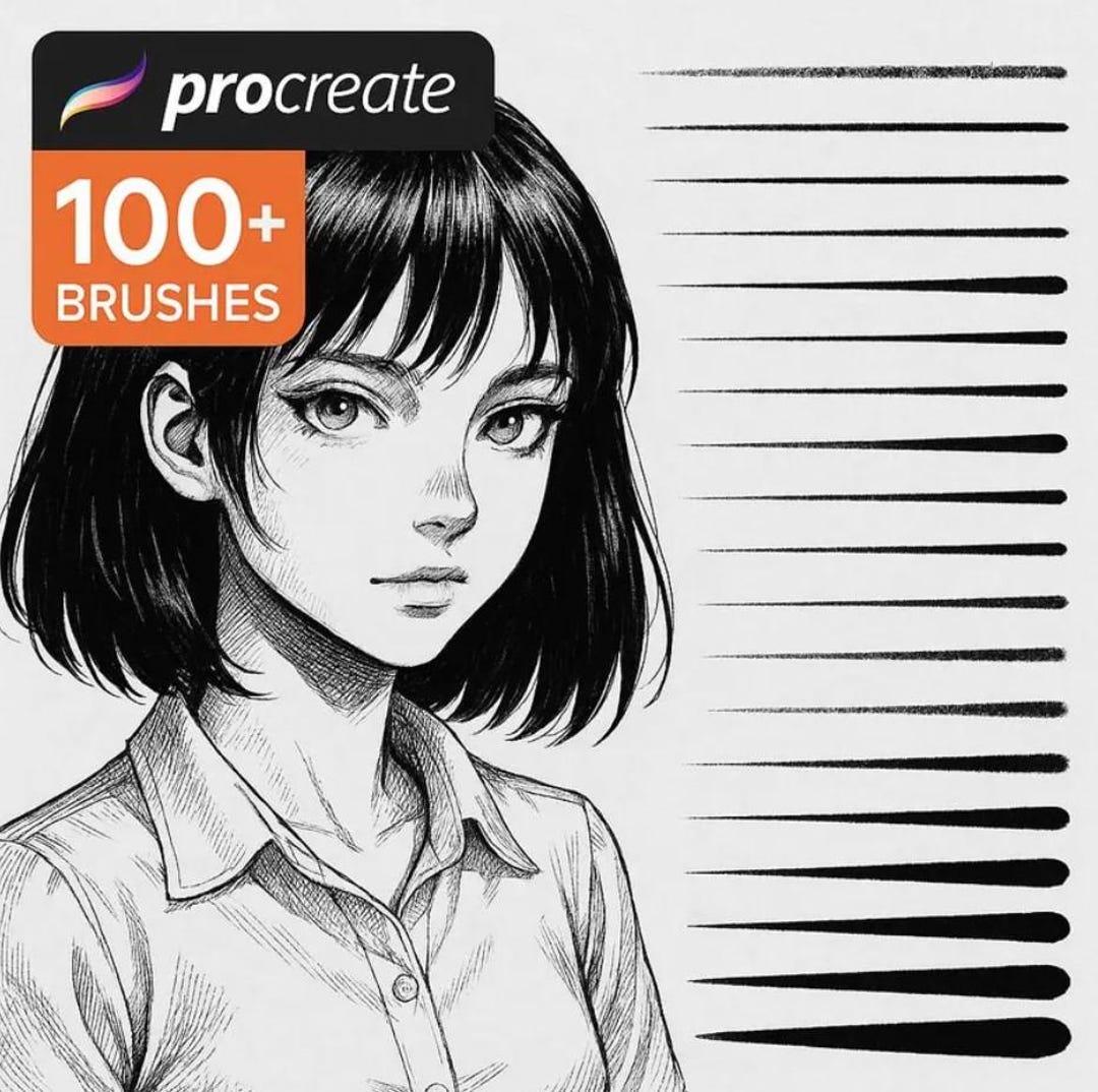 Procreate Manga Screentone Brushes, Halftone Comic Brushes, Procreate ...