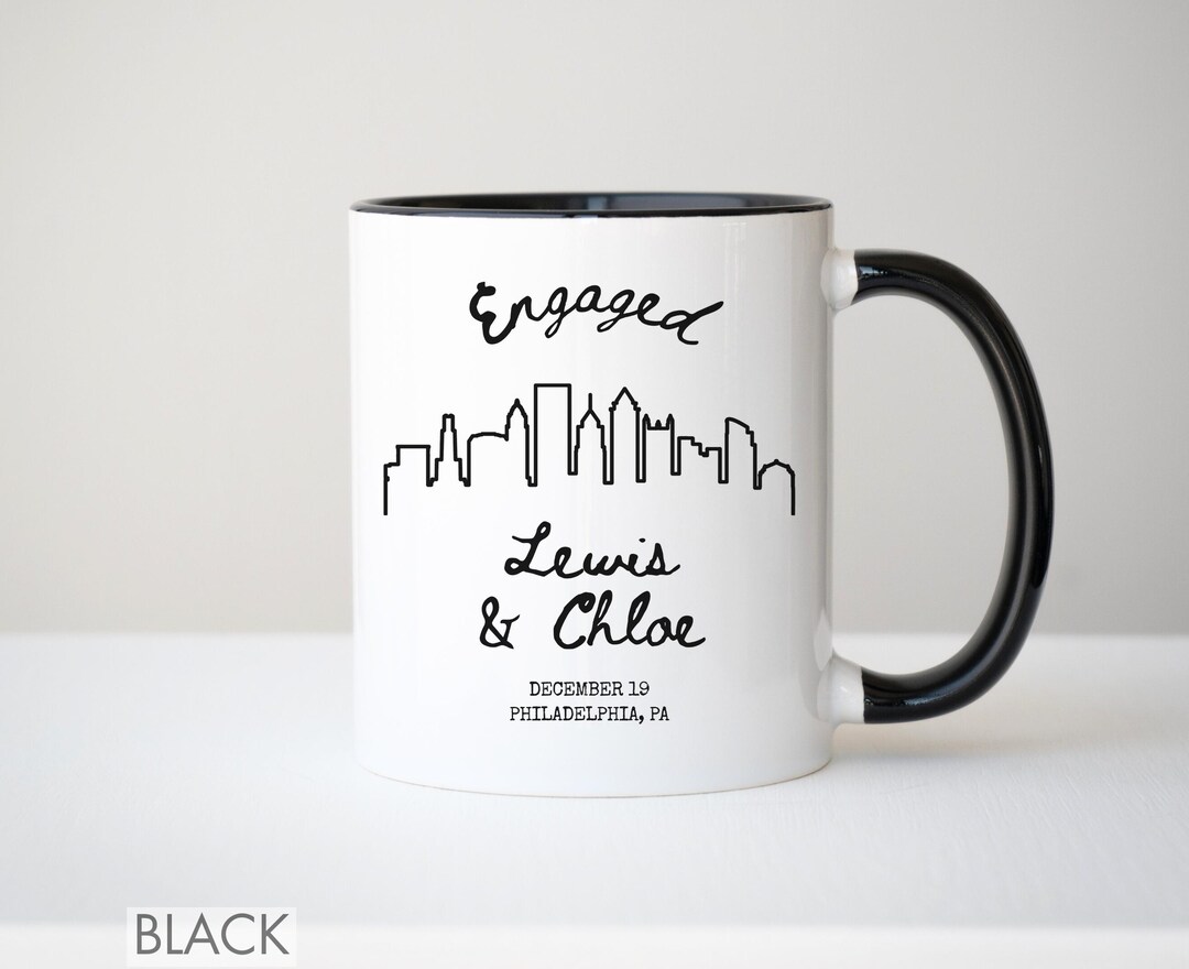 Personalised Engagement Gifts Custom Engagement Coffee Mug for Couples ...