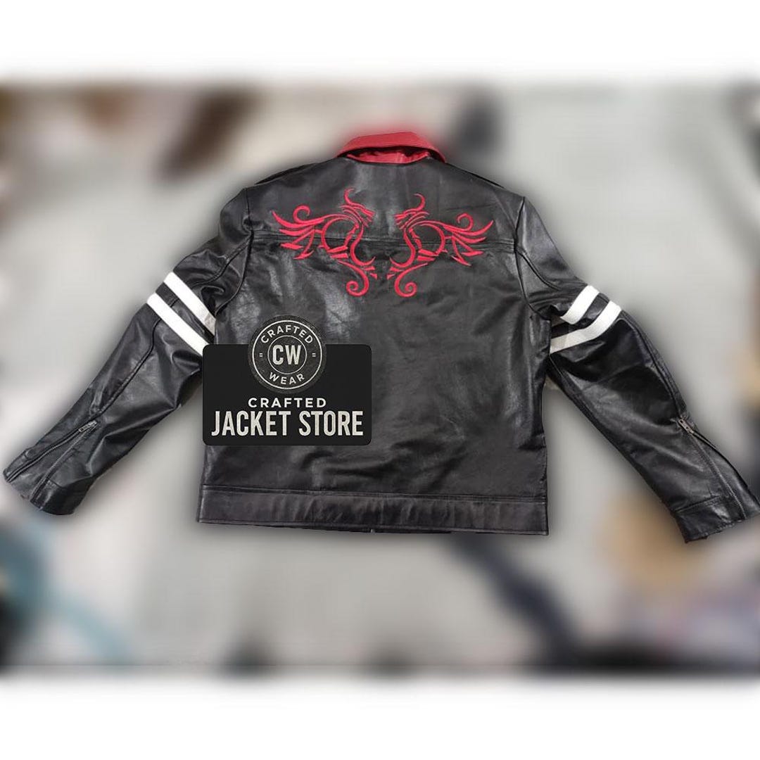Handmade Prototype Alex Mercer Costume Black Leather Jacket Cosplay for ...