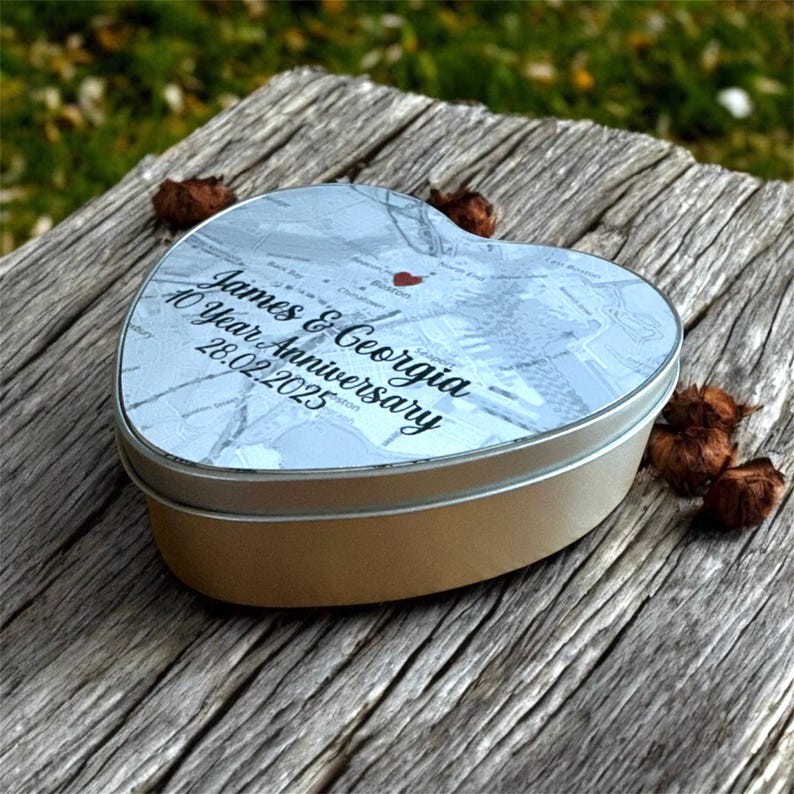 Valentines Tin, Anniversary Gift, Personalised Heart Tin, Loved One ...