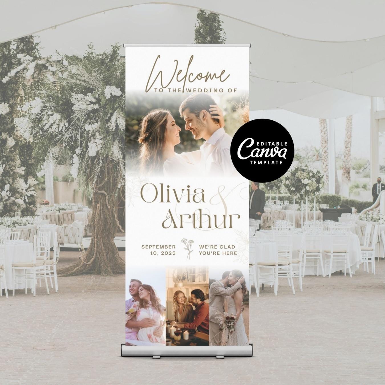 Customizable Wedding Welcome Banner Template: Canva Editable ...