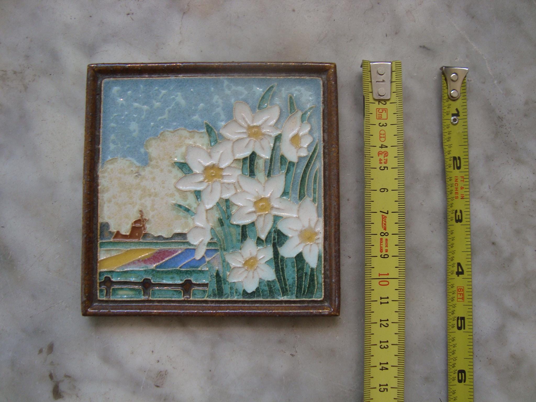 Royal Delft,porceleyne Fles Tile Tulipfield, 1950 - Etsy