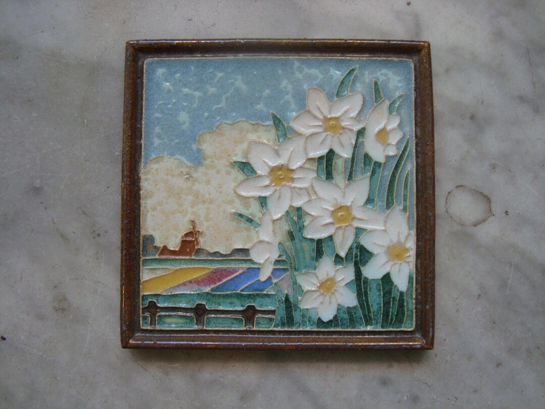 Royal Delft,porceleyne Fles Tile Tulipfield, 1950 - Etsy