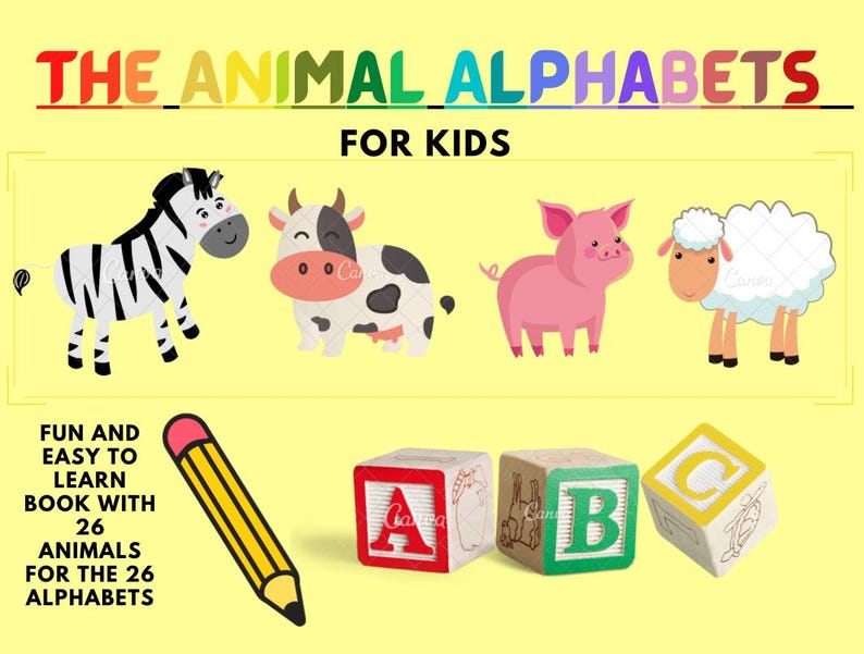 The Animal Alphabets for Kids - Etsy