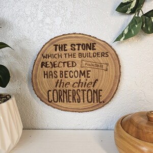Engraved Bible Verse Wooden Round - Custom Scripture Gift Decor - Etsy