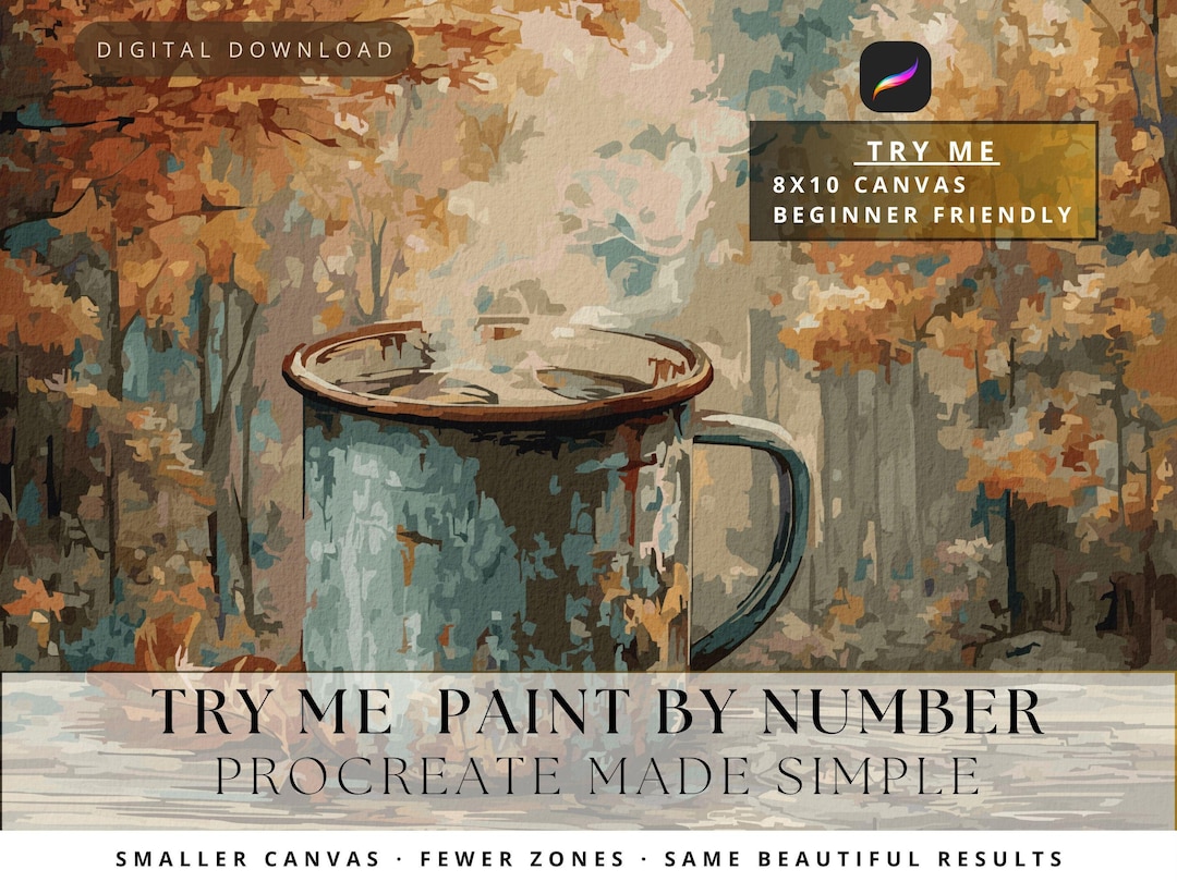 Backwoods Brew – Procreate Paint by Number | Try Me 8x10 Canvas ...