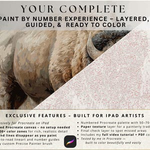 Buffalo Paint by Number for Procreate | Realistic Digital PBN | 66 ...