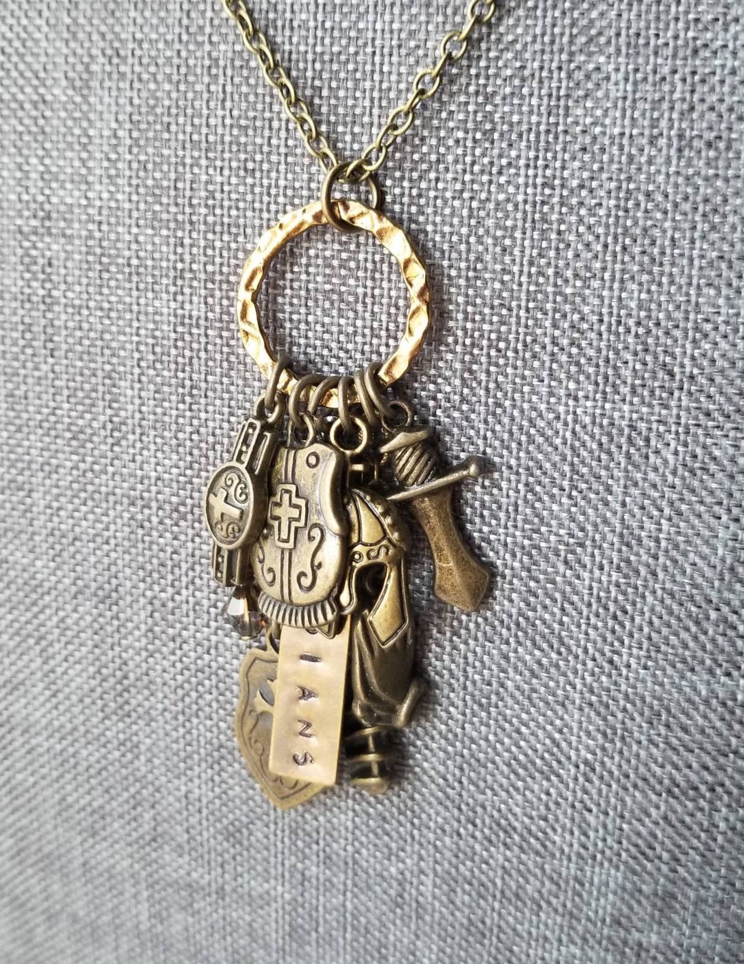 Armor of God Necklace: Bronze Scripture Pendant, Ephesians Charm ...