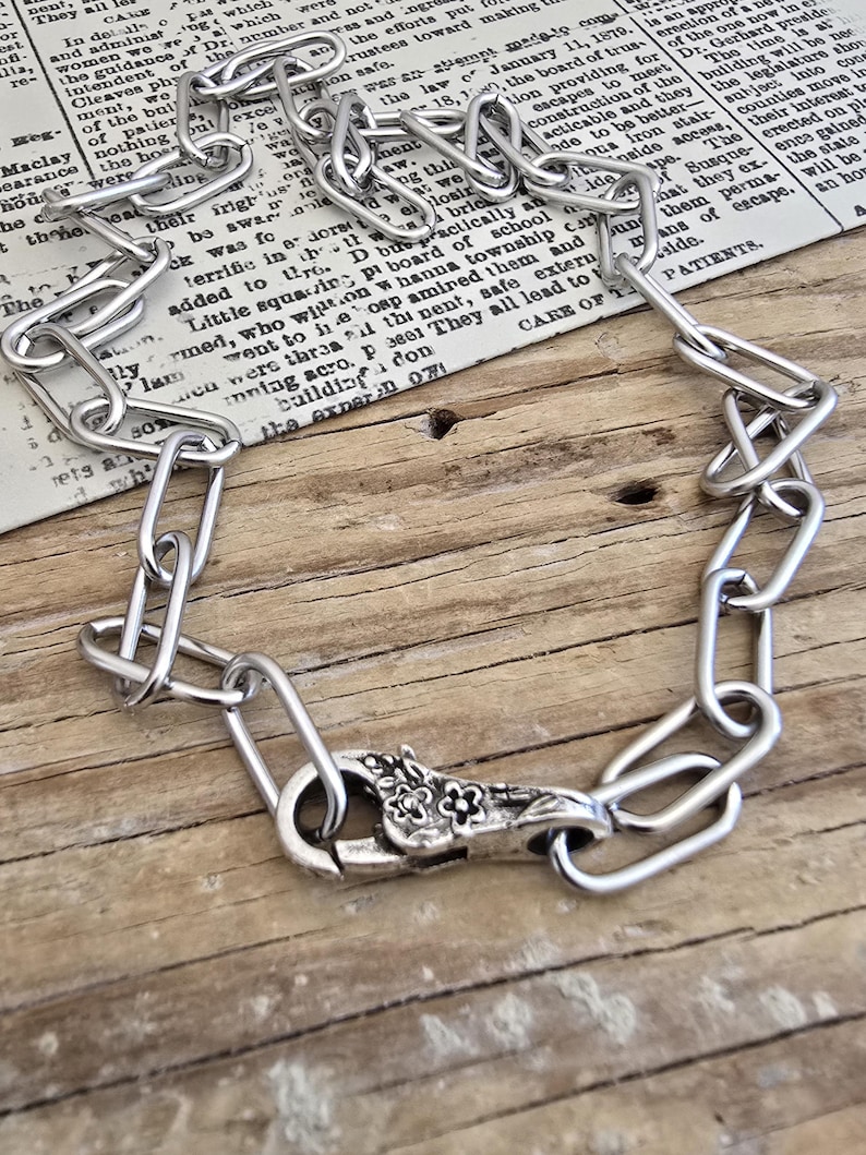 Stainless Steel Paperclip Chain Necklace or Bracelet: Interchangeable ...