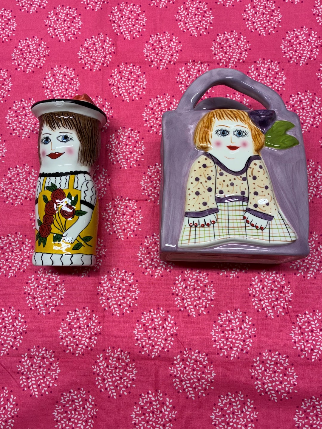 Susan Paley Ceramic Purse and Vase. Barbara and Rosanne - Etsy