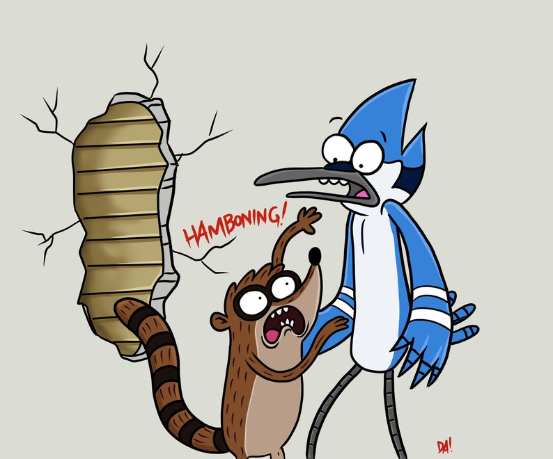 The Regular Show Hamboning Fan Art PRINT by Illustrator Dennis A - Etsy ...