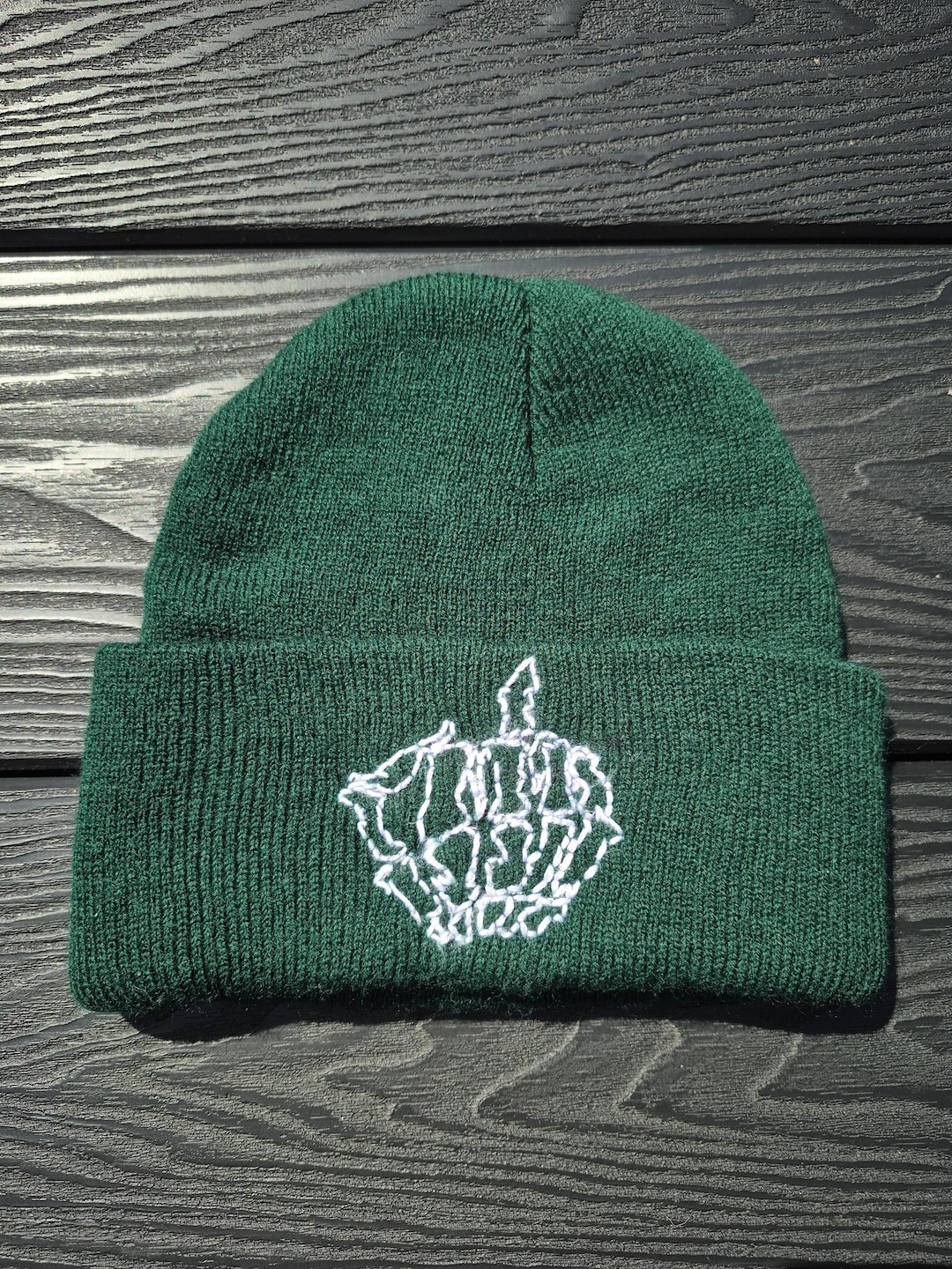 Skeleton Middle Finger Beanie - Etsy