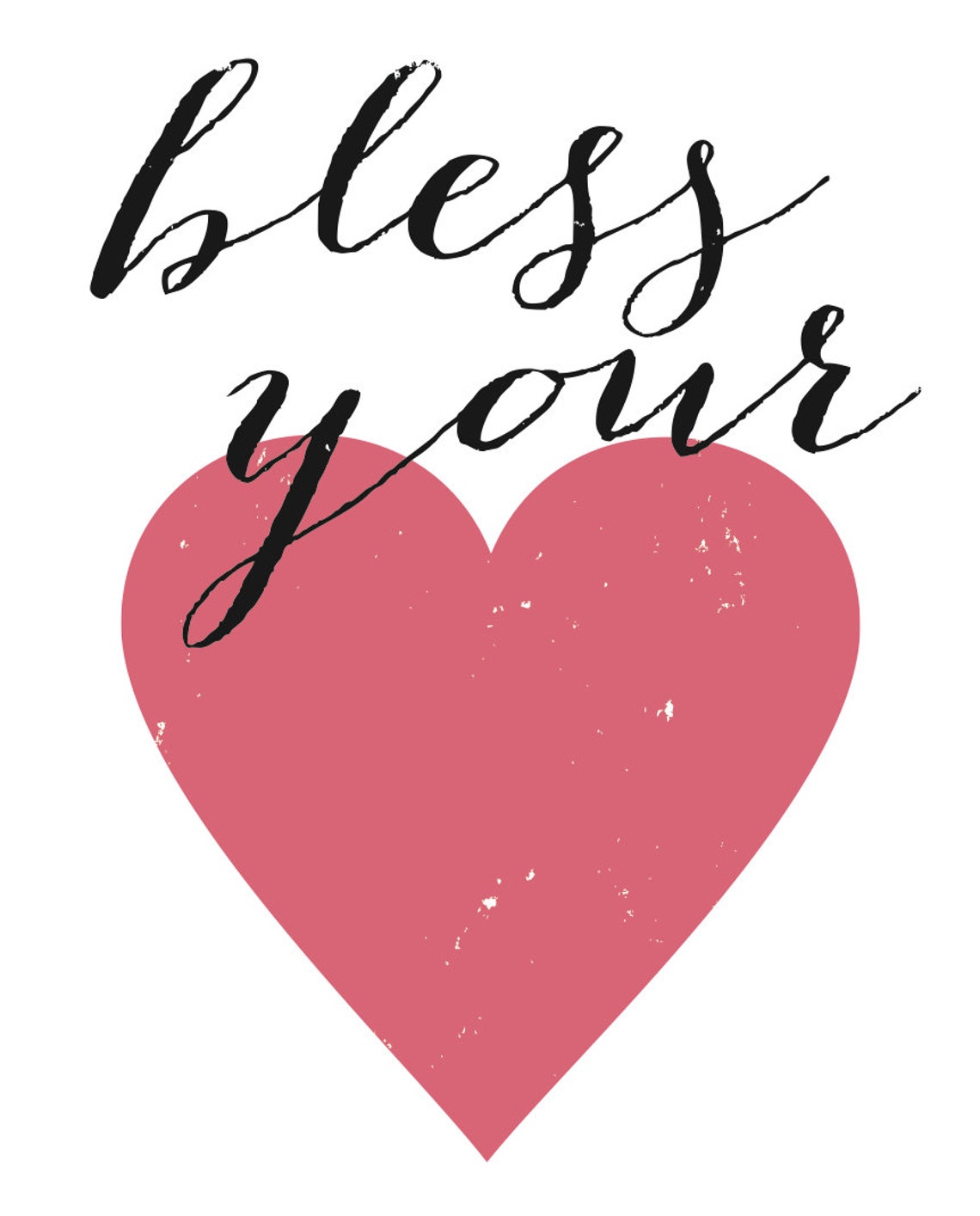 Bless Your Heart (digital Print) - Etsy