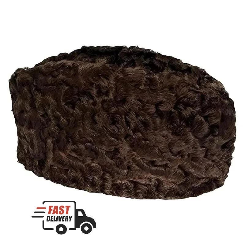 Karakul JINNAH Cap Handmade Diplomat Winter Hat, BROADTAIL Kufi Fur Hat ...