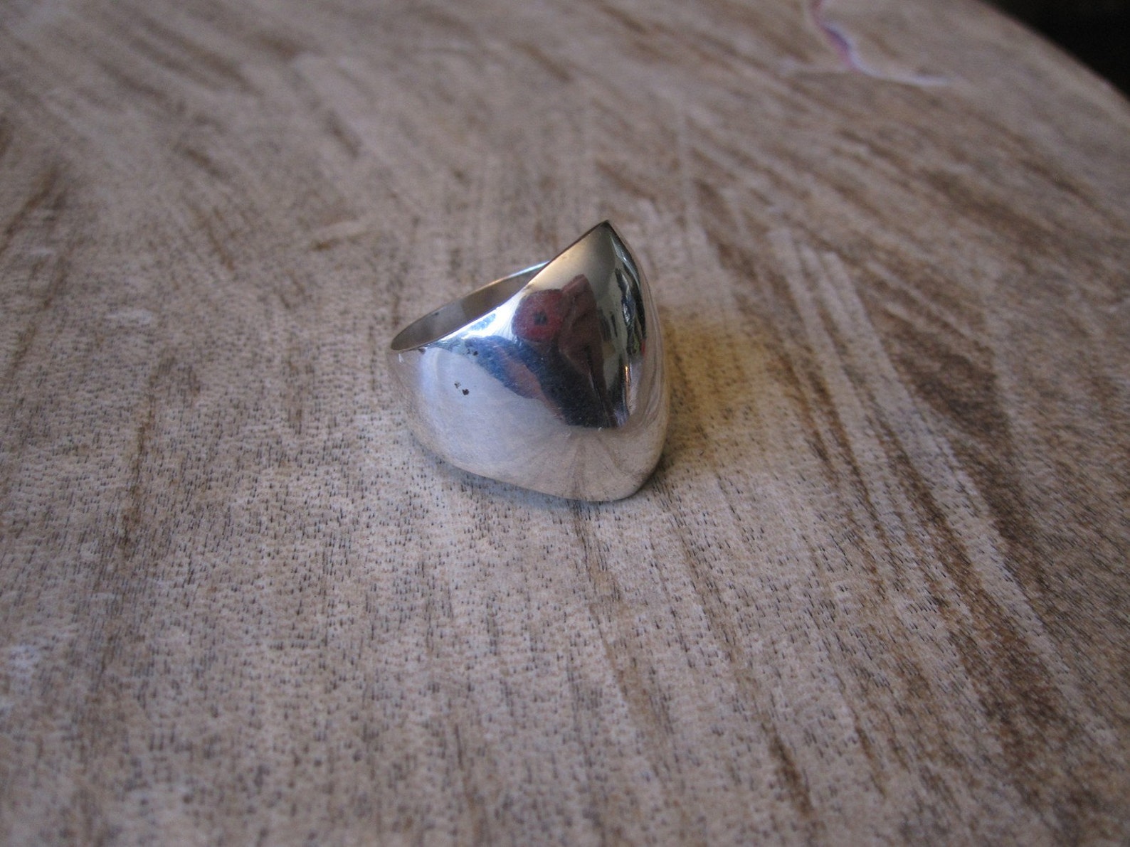 Vintage Sterling Silver Shield Ring - Etsy