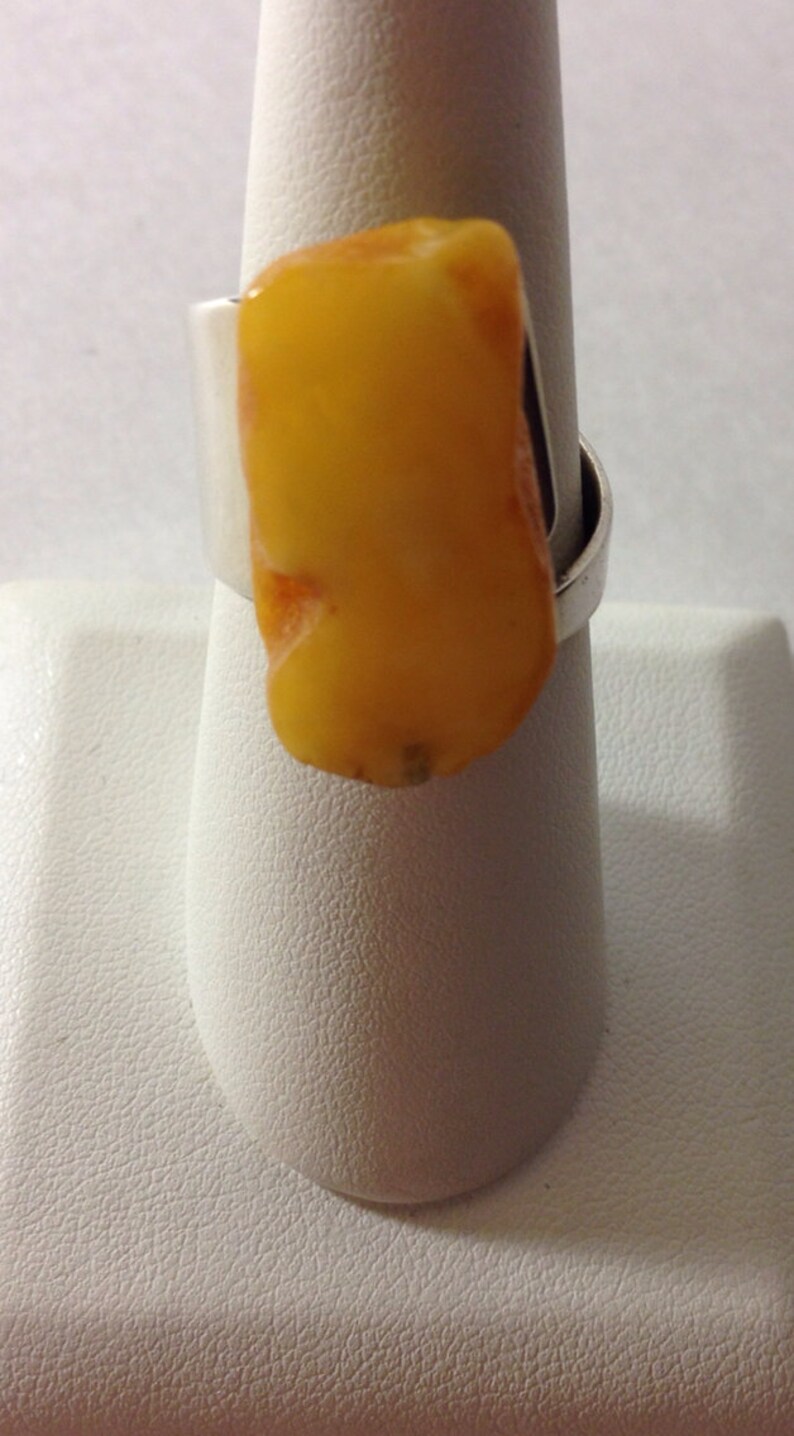 Adjustable Milky Amber Ring - Etsy