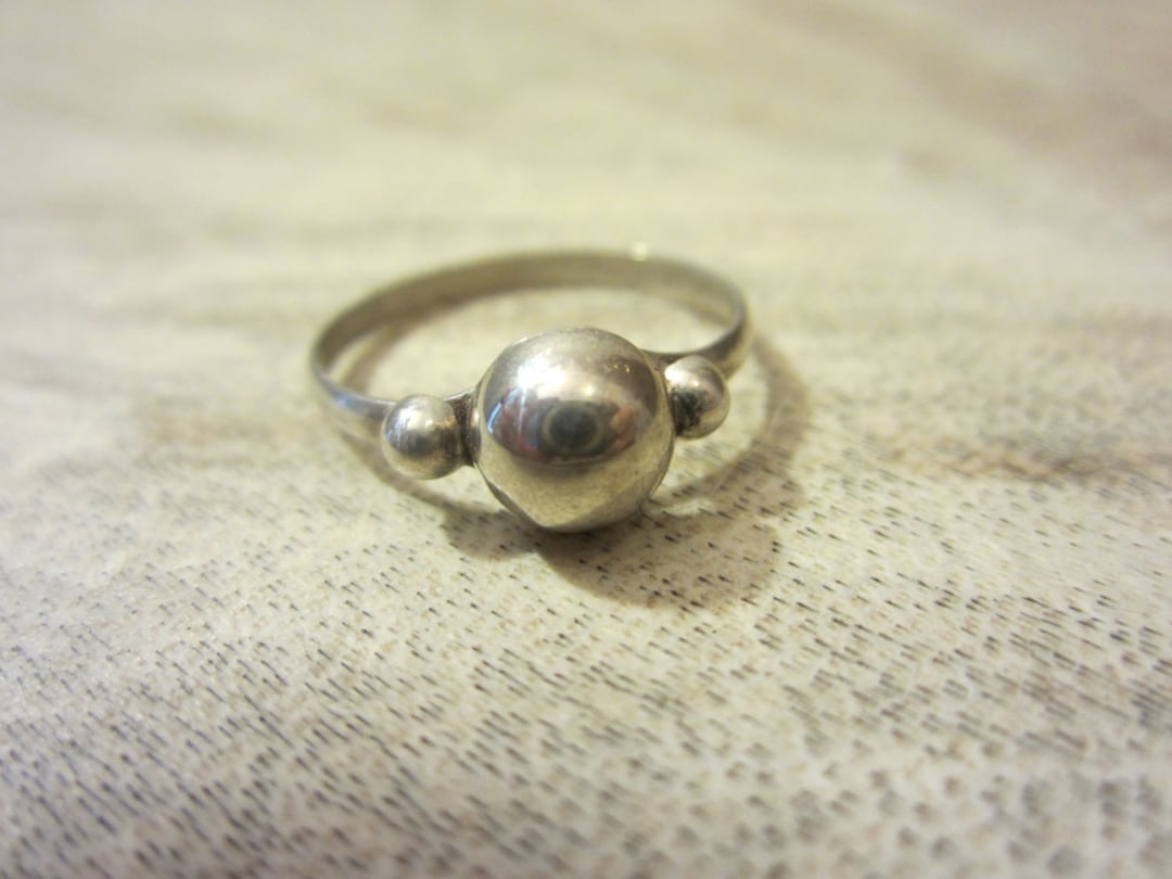 Simple Vintage Sterling Silver Ring - Etsy