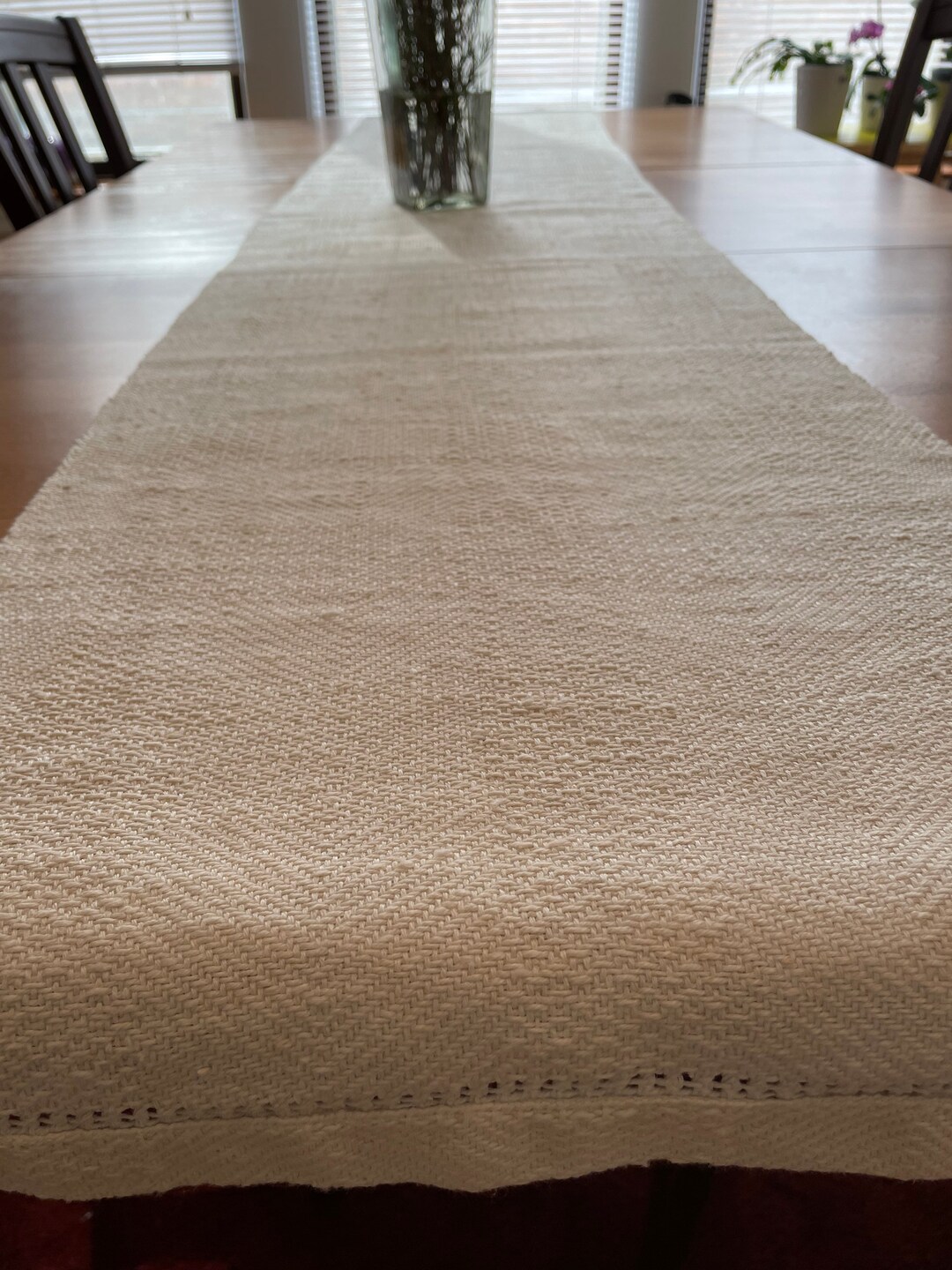 Handwoven Cream Colored Linen Table Runner From Latvia - Etsy
