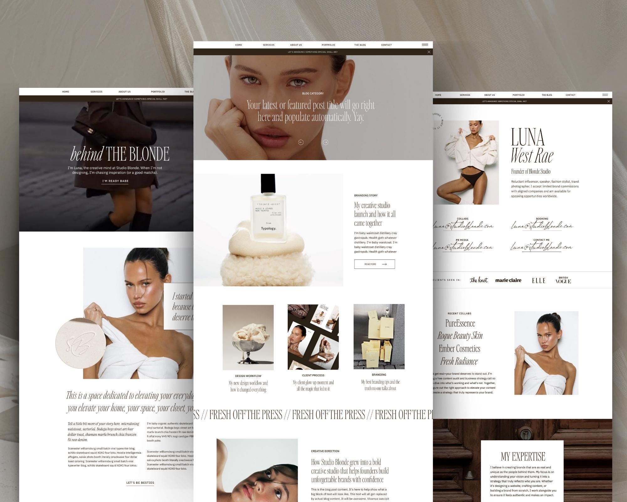 Showit Website Template for Female Entrepreneurs & Coaches, Luxury ...