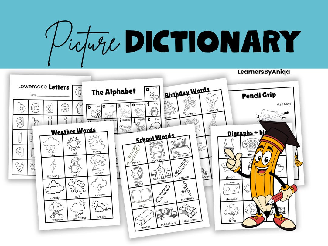 Picture Dictionary Writing and Vocabulary ESL Personal Word Wall ...