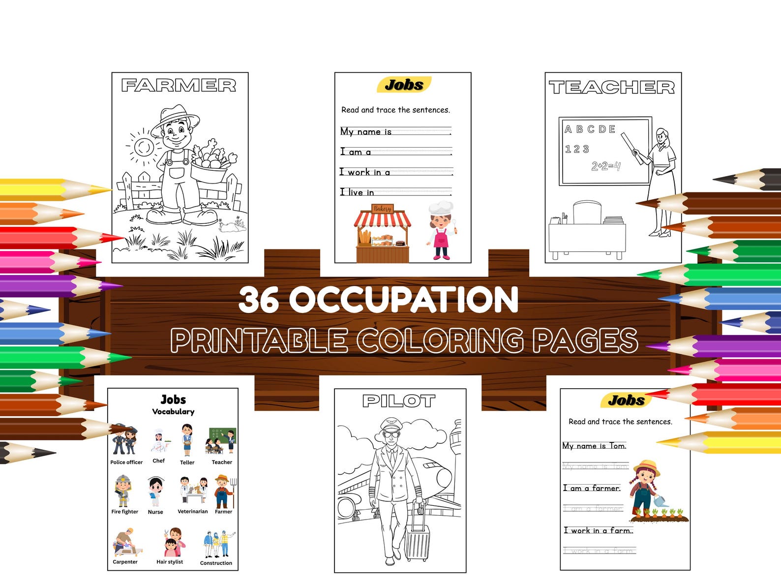 Printable Kids Occupations Flashcards | Learning Cards | Digital ...