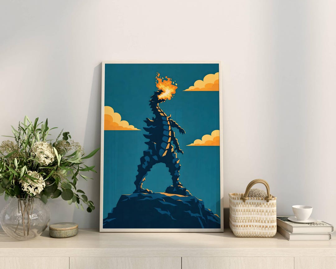 Wawel Dragon Krakow Travel Poster: Poland Wall Art Printable, Fantasy ...