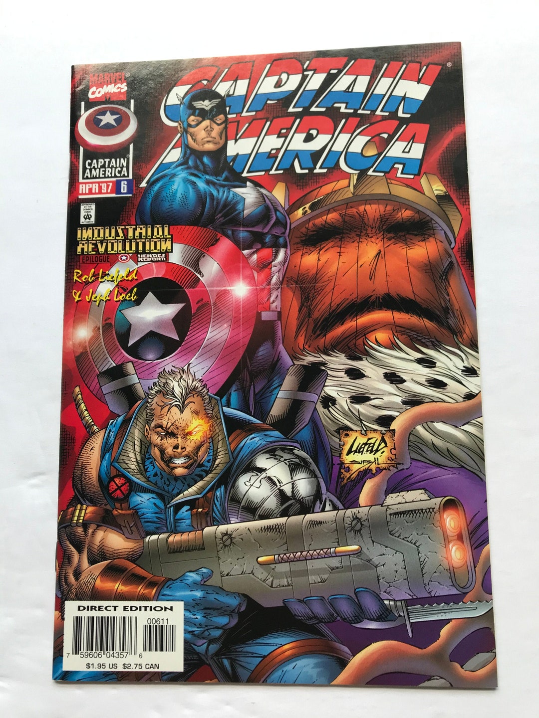 Captain America #6: Rob Liefeld Final Issue, Cable (VF/NM) - Etsy