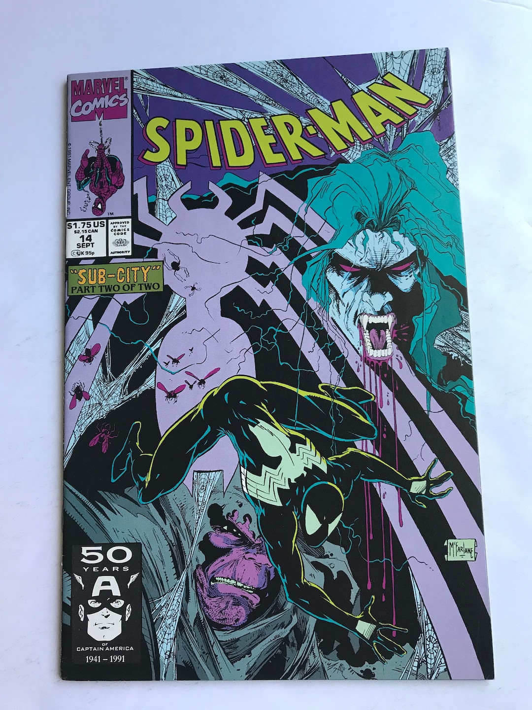 Todd Mcfarlane Spider-man 14 Black Costume Cover - Spiderman Vs Morbius ...