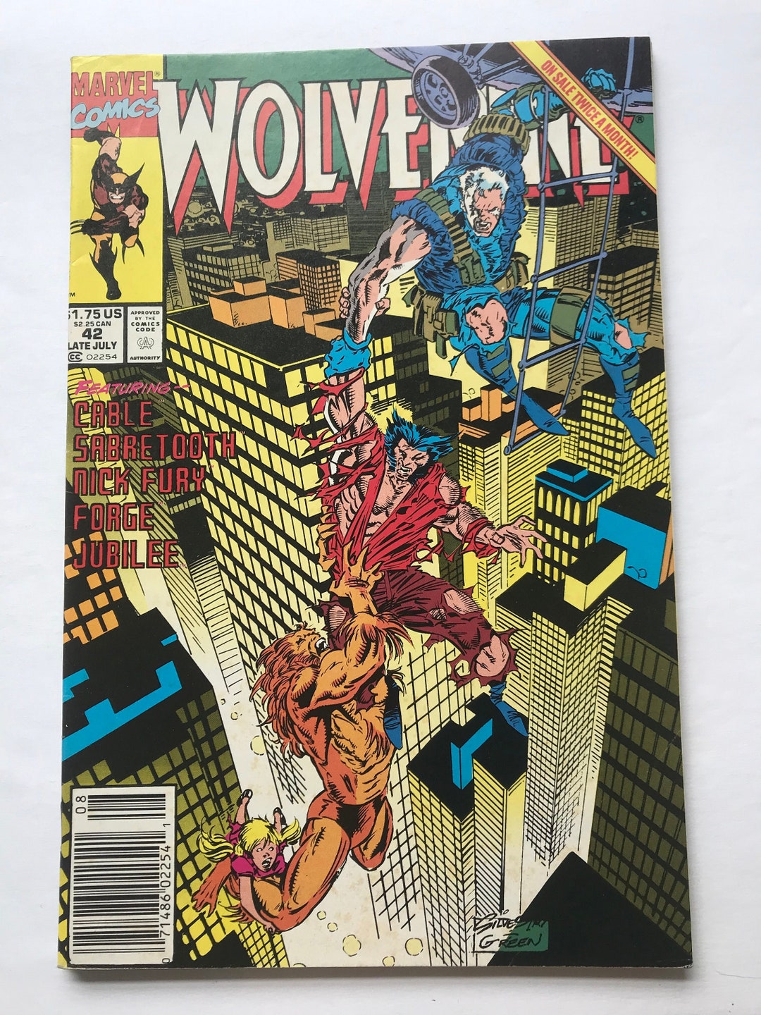 Rare Wolverine 42 Newsstand Edition Silvestri Dan Green Art VF/NM ...