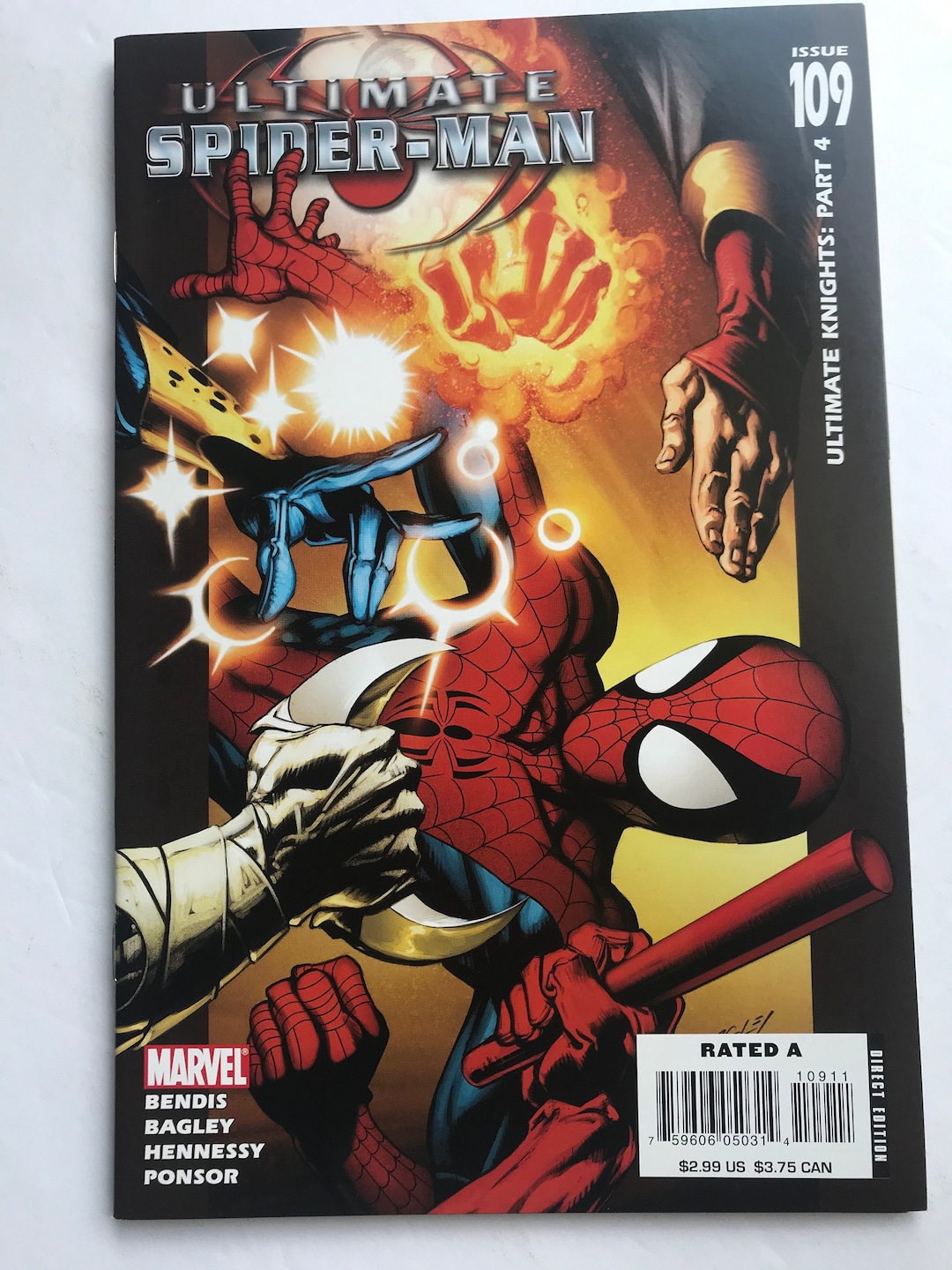 Ultimate Spider-man 109: Moon Knight as Ronin, Mark Bagley Art (VF/NM ...