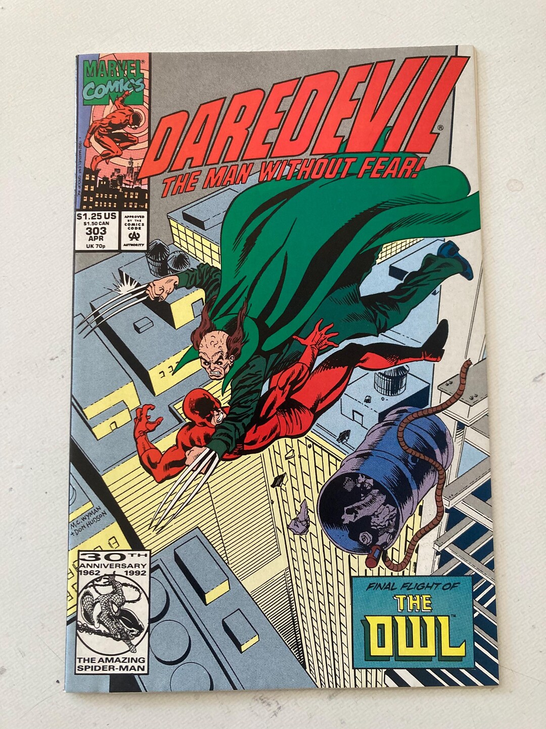 Daredevil 302 (king Pin, Marvel Comics, VF/NM Condition, 1990, Marvel ...