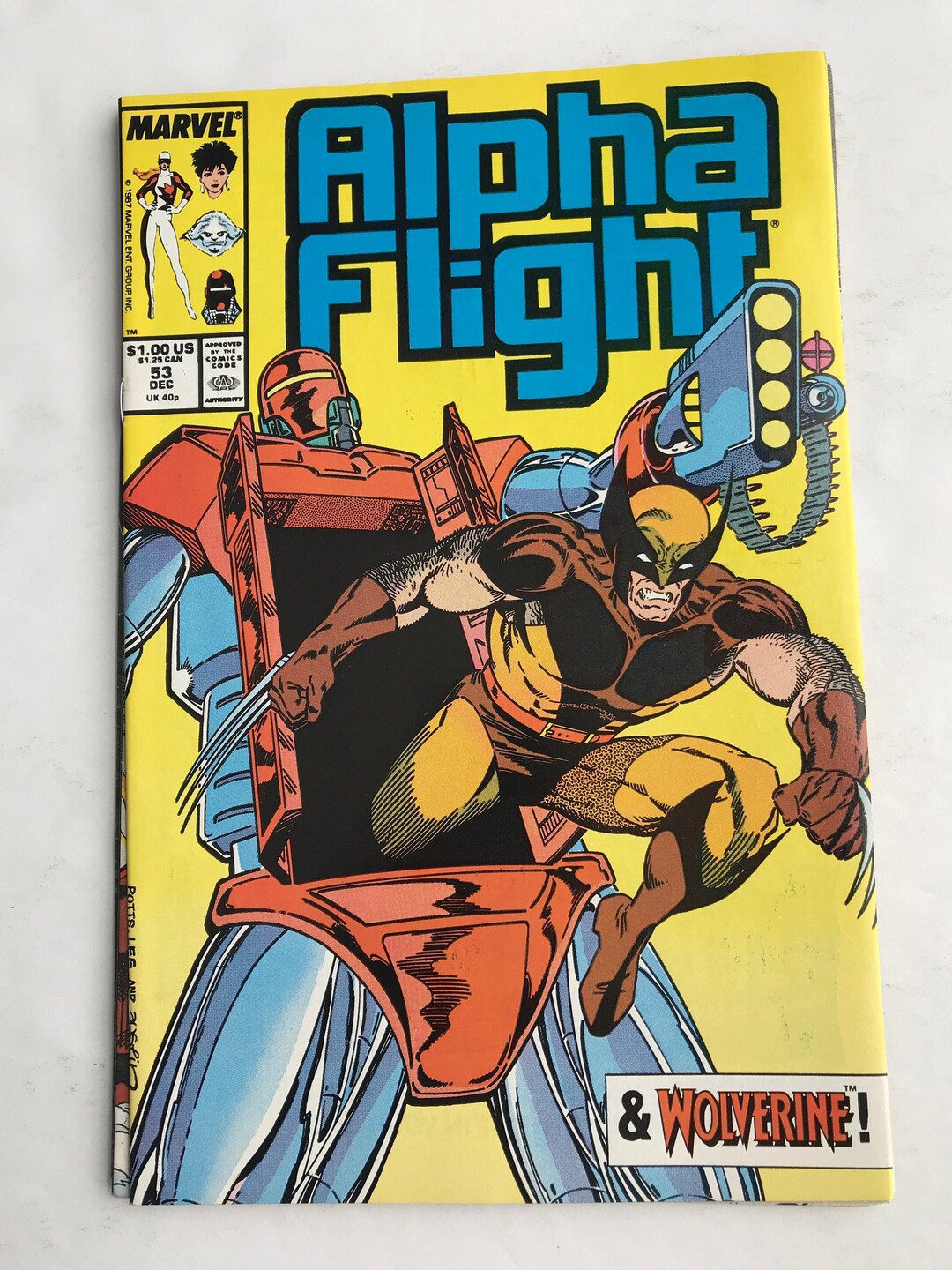 Alpha Flight 53 Second Jim Lee Marvel Art First Jim Lee Wolverine 1983 ...