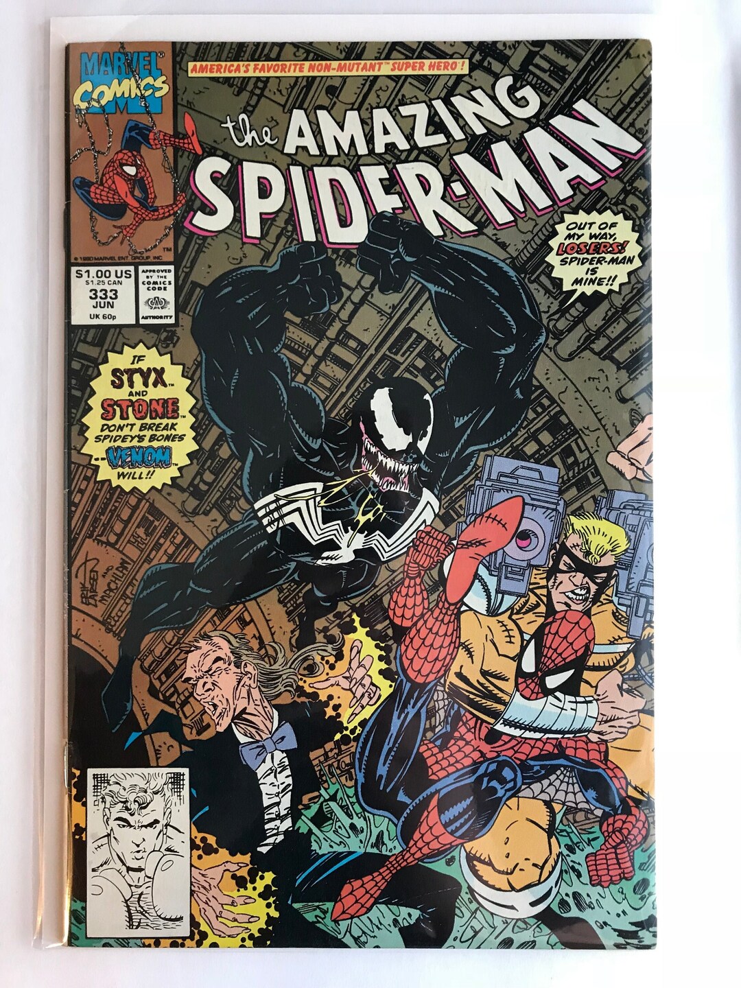 Amazing Spider-man 333 Erik Larsen Venom Returns (venom Cover, 1991, VF ...