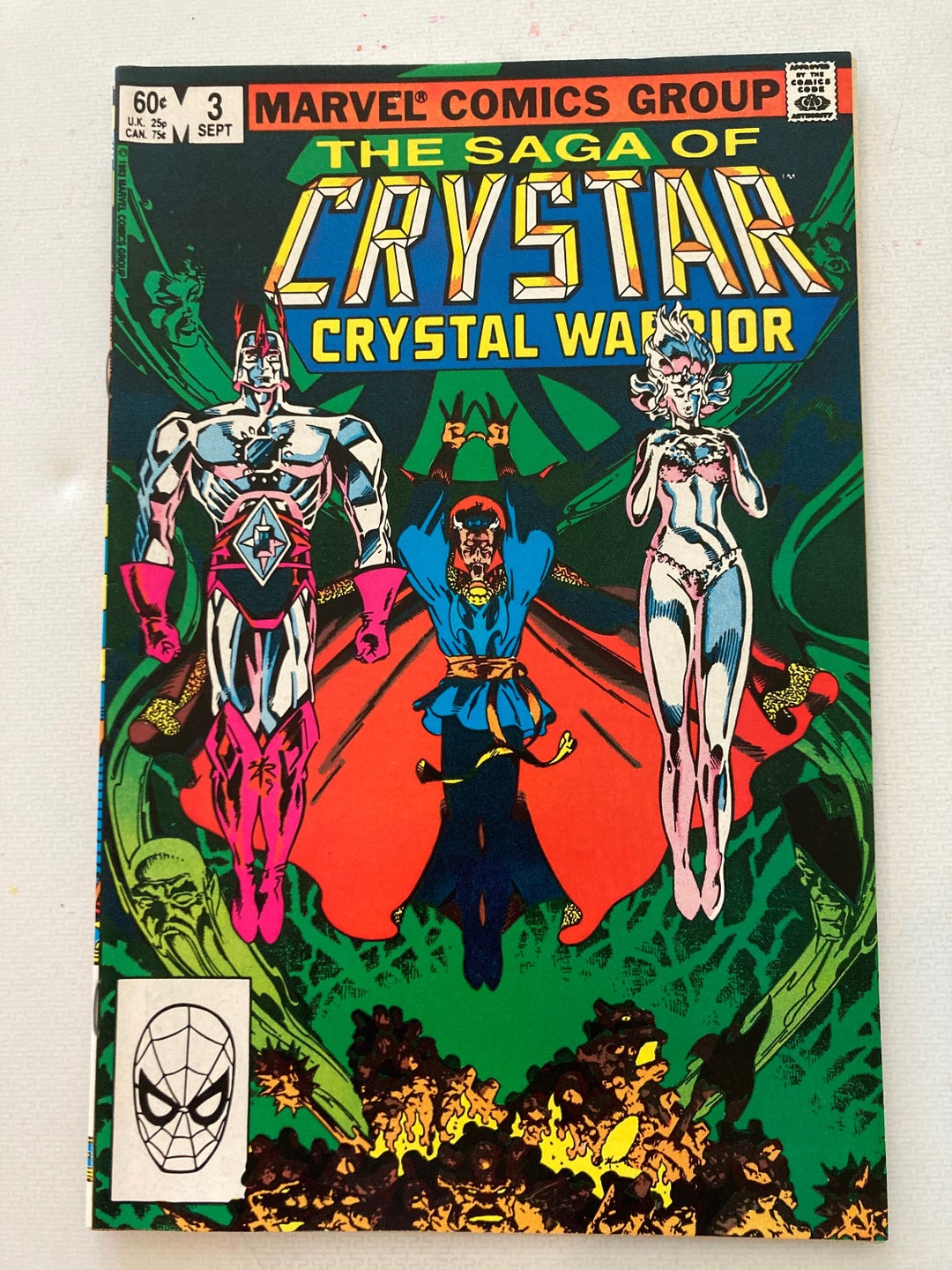 Saga of Crystar 3 in the Sanctum Sanctorum of Doctor Strange 1983, VF ...