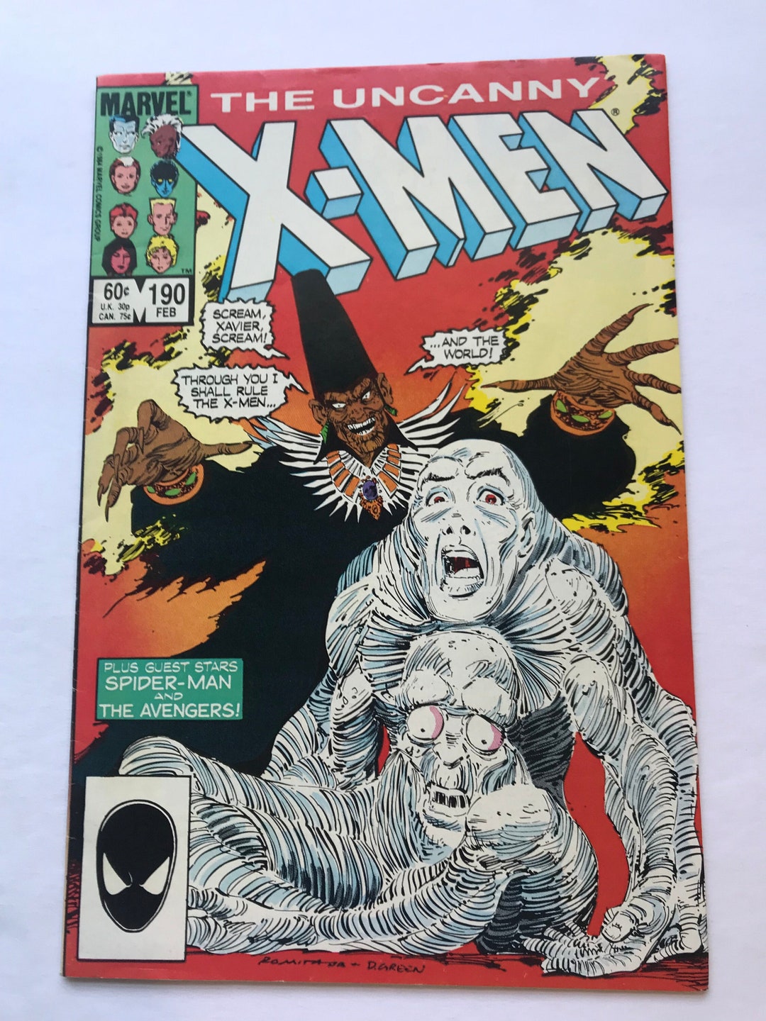 Uncanny X-men 190 Ft. Spider-man and the New Mutants very Fine ...