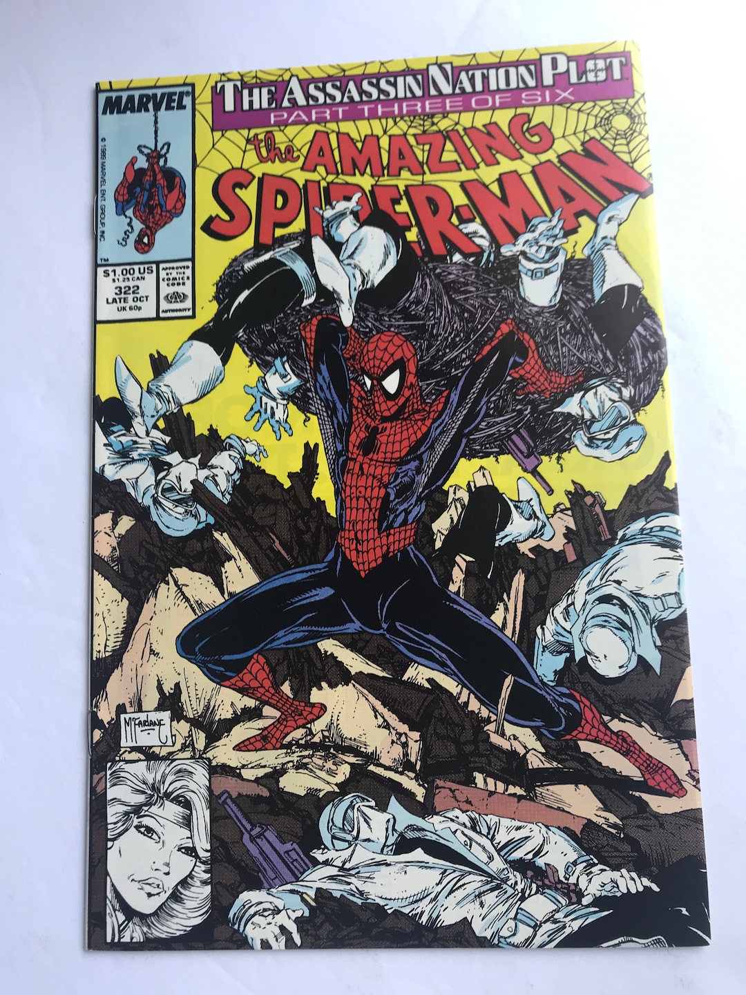 Todd Mcfarlane Amazing Spider-man 322 (todd Mcfarlane, VF/NM Condition, 1989, Avengers Endgame ...