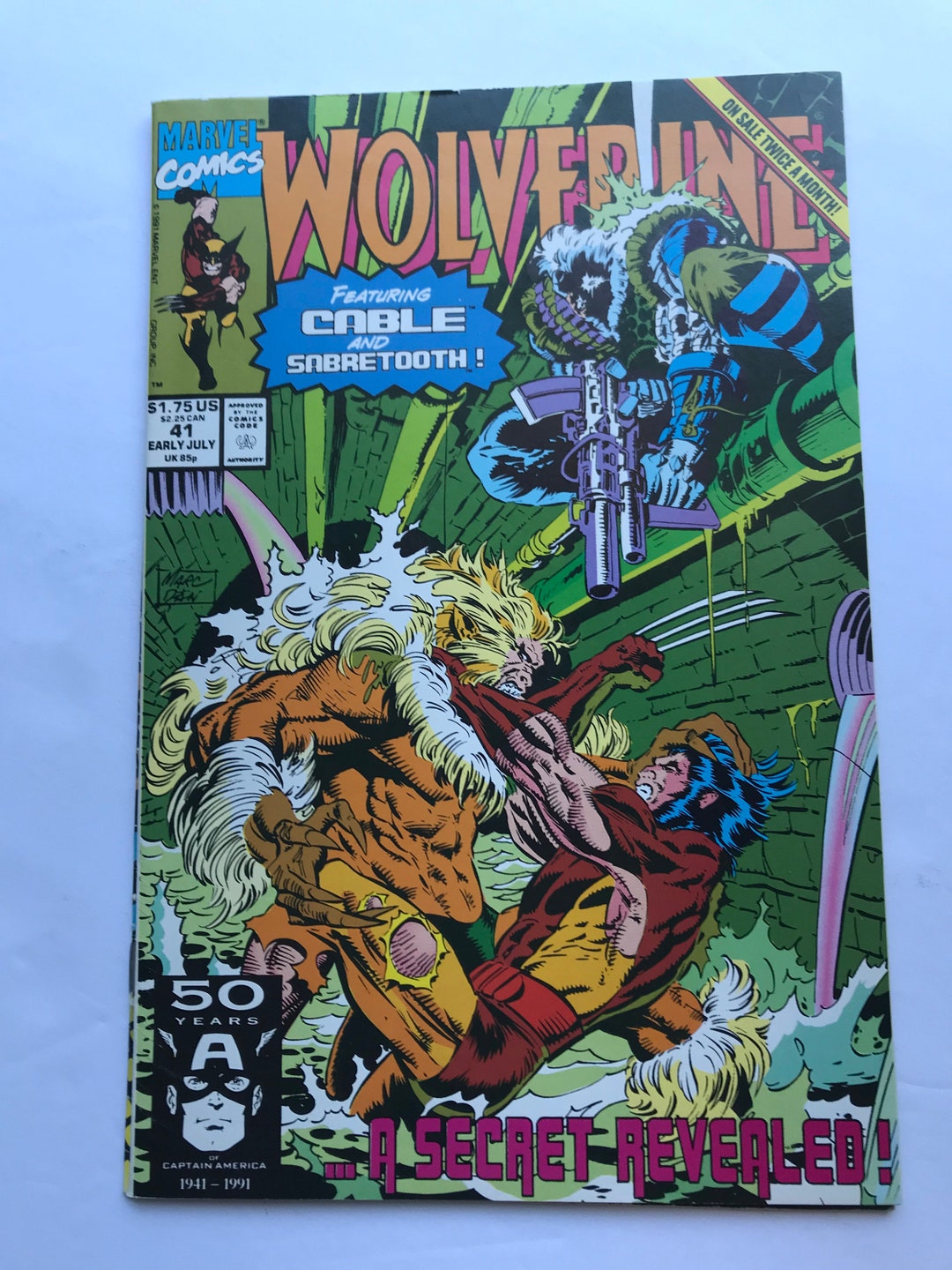 Wolverine 41 Silvestri Dan Green Art VF/NM Condition, Featuring Cable ...