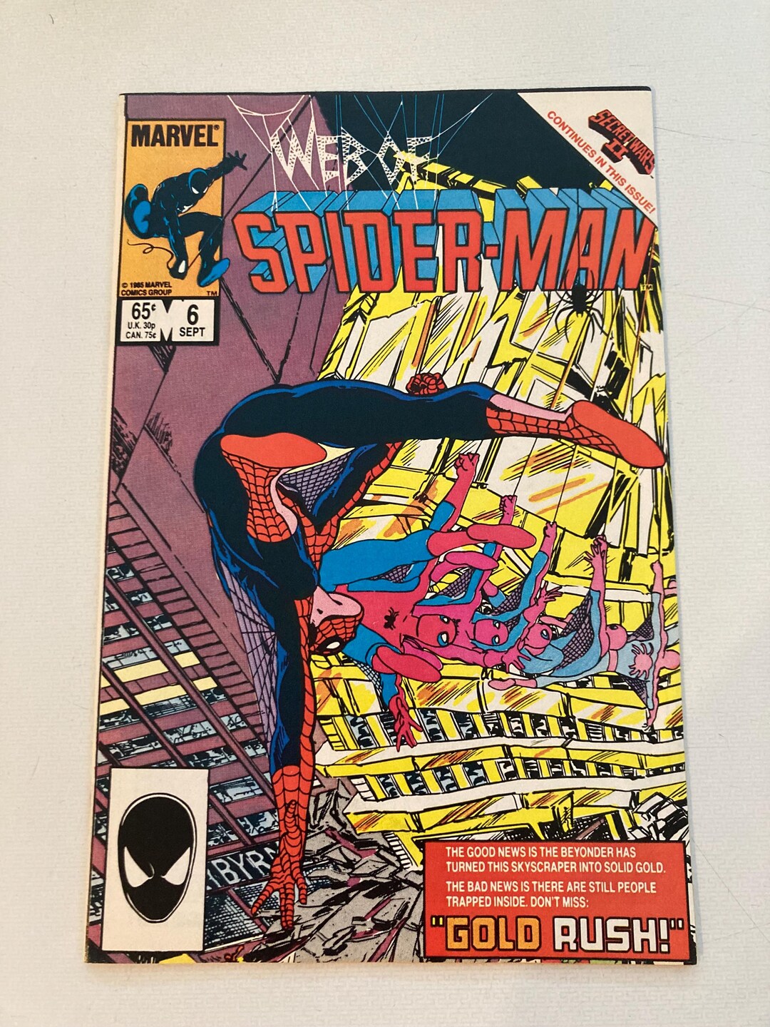 Web of Spider-man 6: John Byrne Cover, Secret War Crossover (1986, VF ...