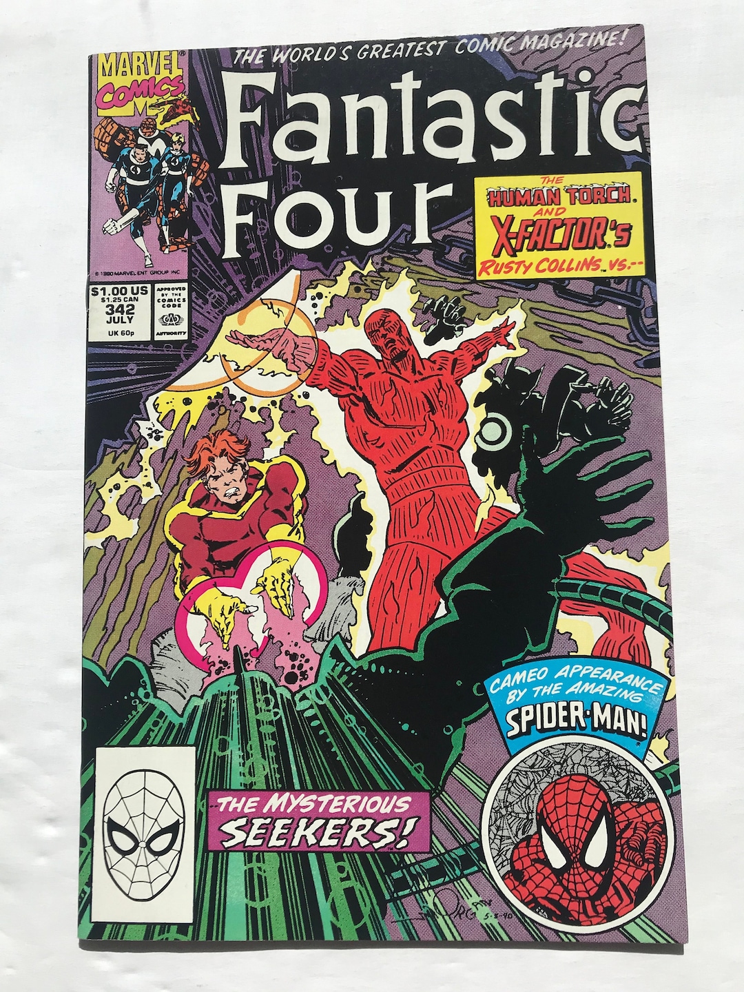 Fantastic Four Comic Issue 342 - Spider-man! Walt Simonson - (VF/NM ...