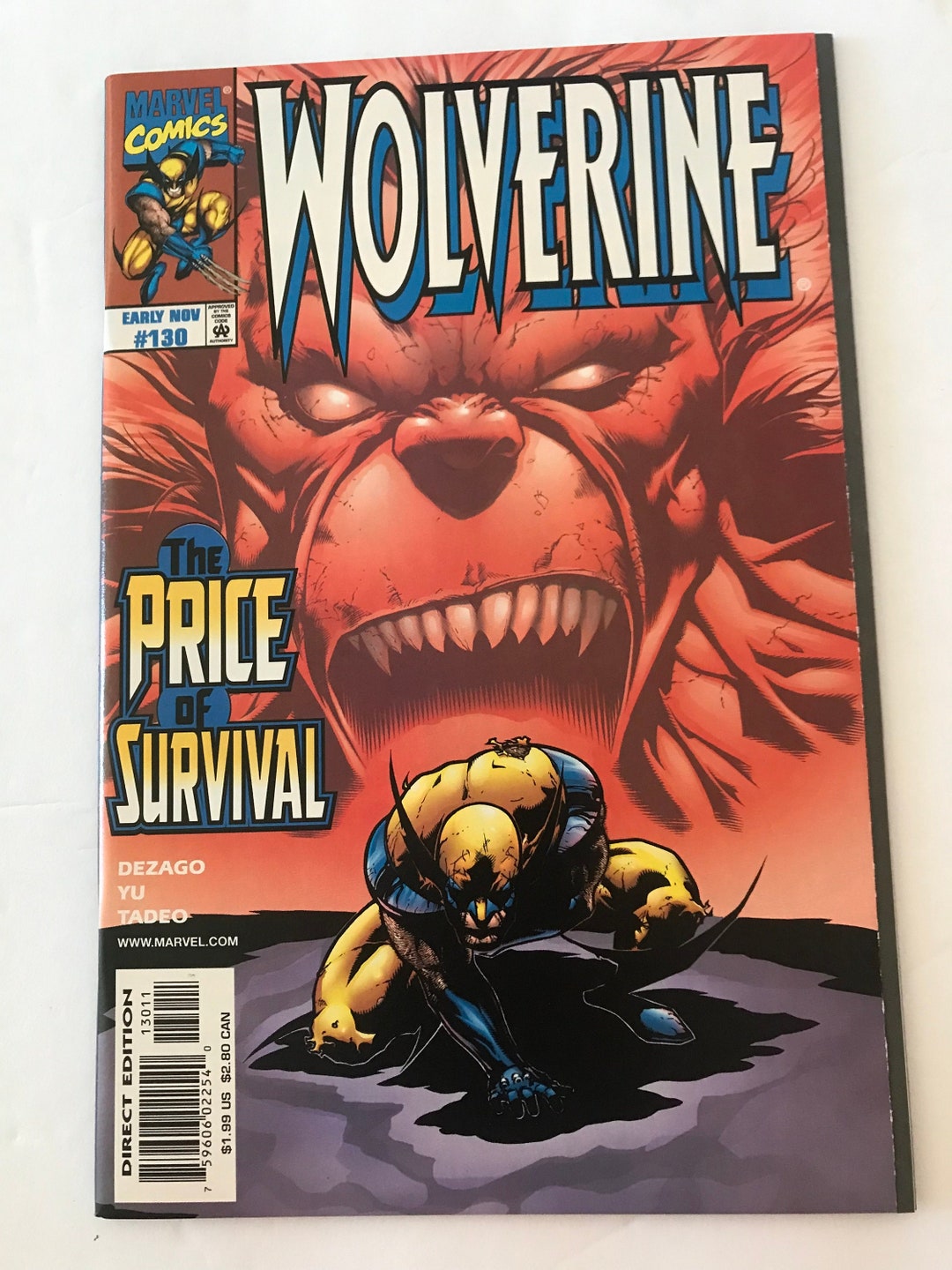 Wolverine #130: Wendigo, Leinil Yu Early Art (1999, First Print) - Etsy