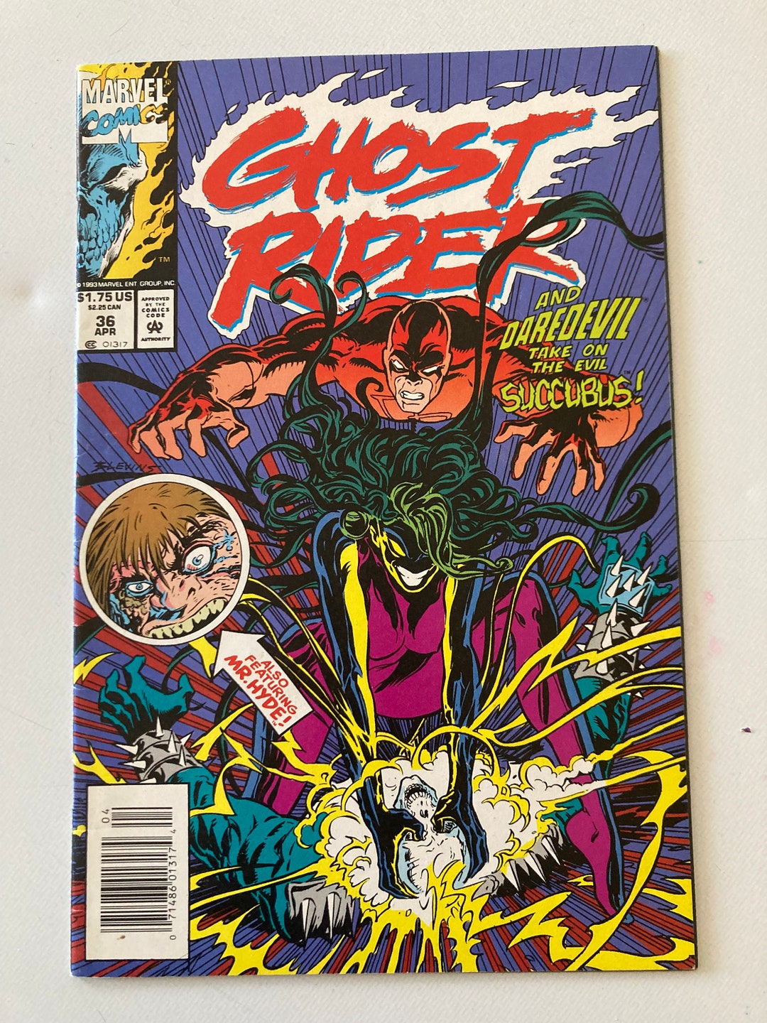 Rare Ghost Rider 36 Newsstand Edition Featuring Daredevil marvel Comic ...