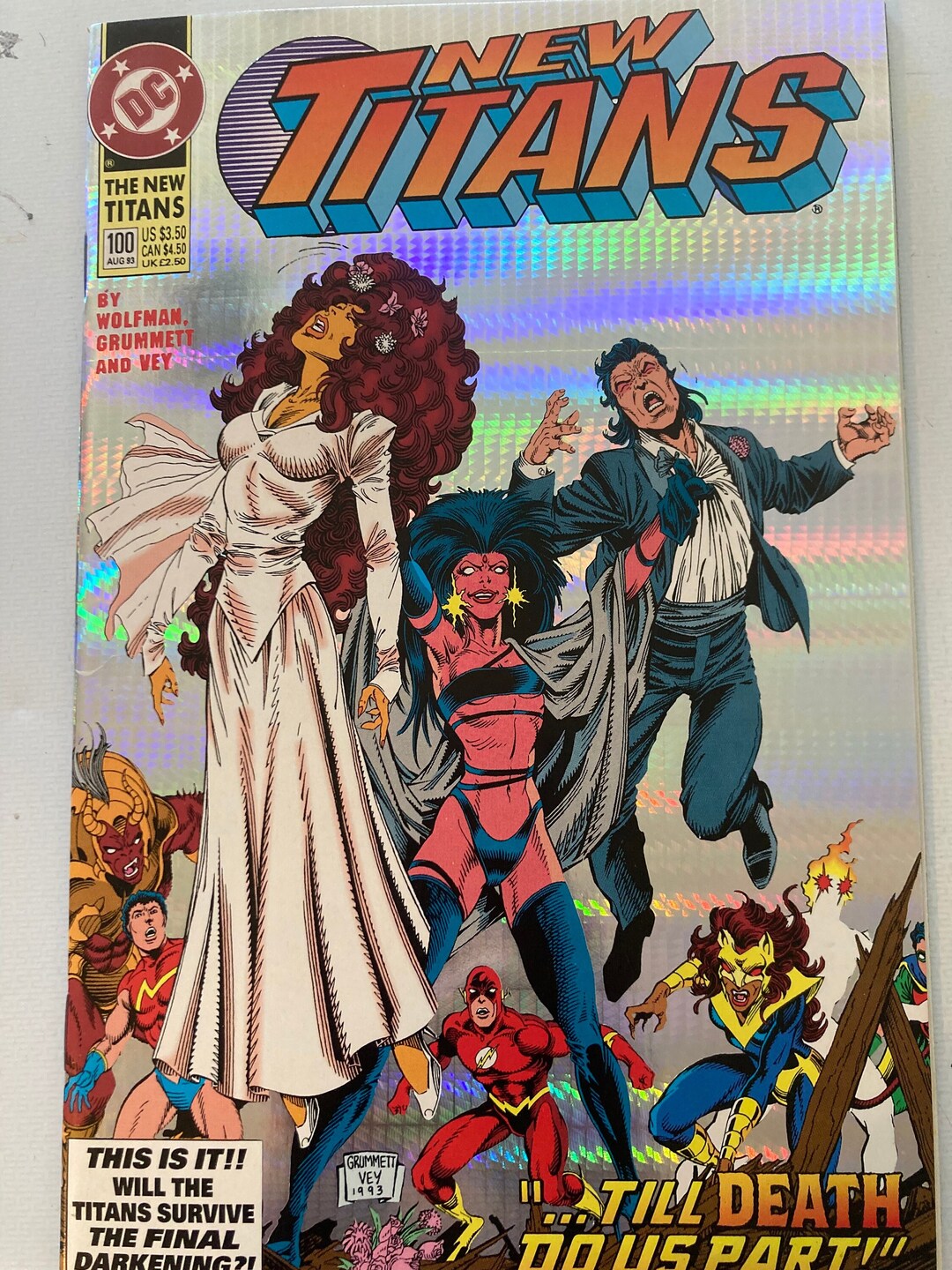 The New Teen Titans 100 Stunning Prism Cover Wedding of Dick Grayson ...