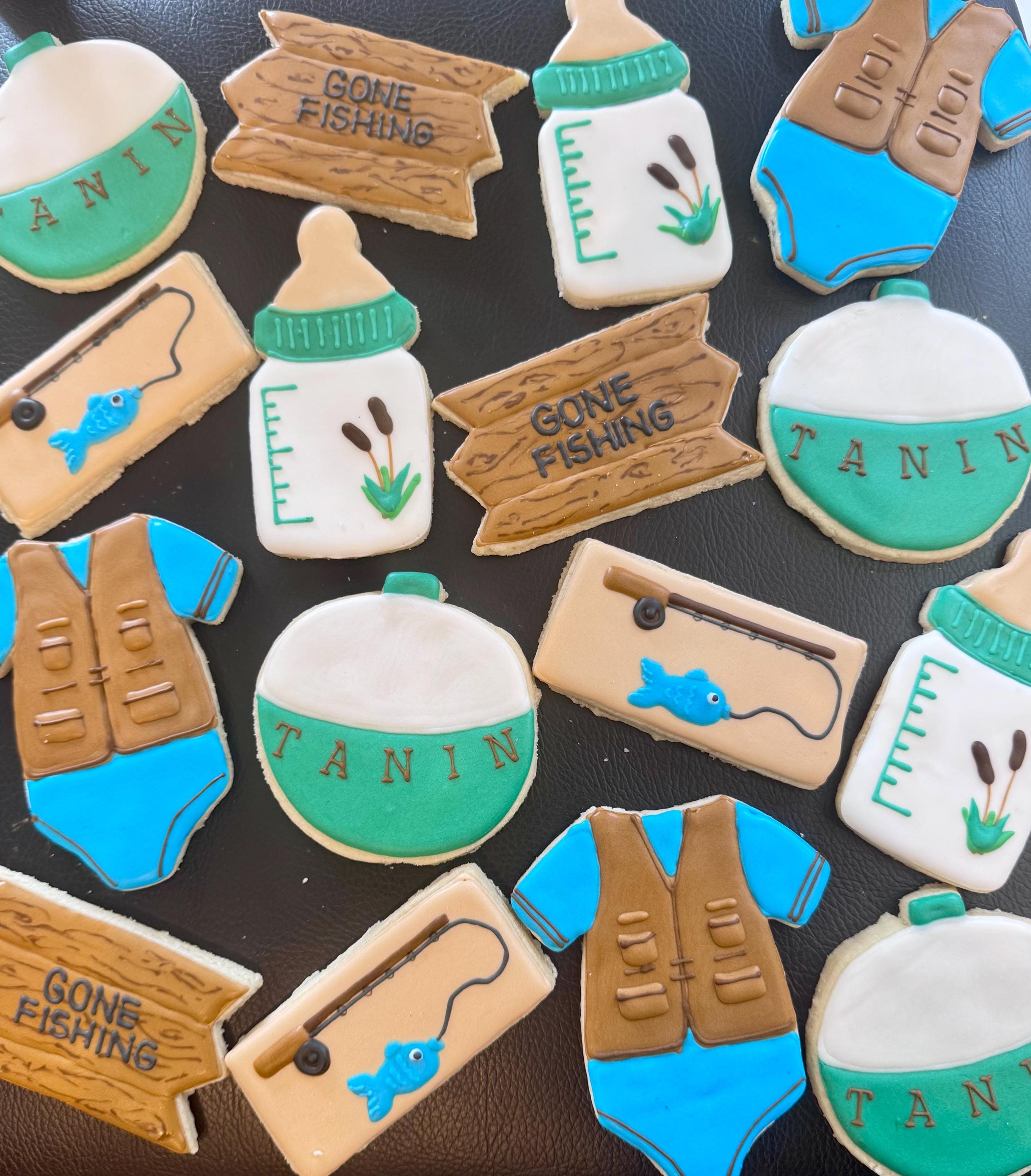 Fishing Themed Baby Shower Cookies - Etsy