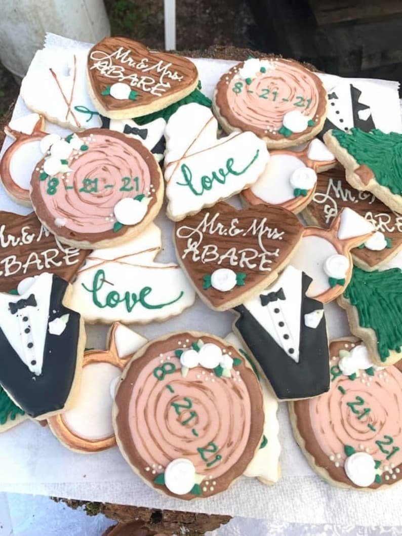 Rustic Wedding Cookies - Etsy
