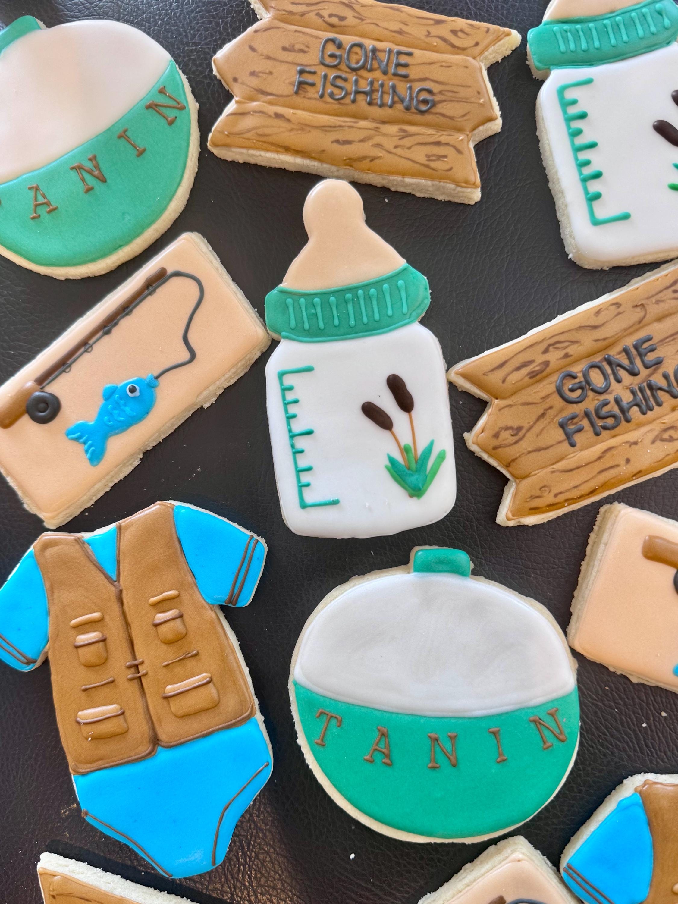 Fishing Themed Baby Shower Cookies - Etsy