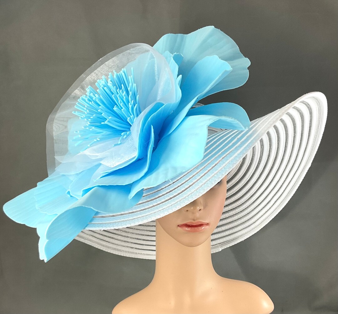 Light Blue Kentucky Derby Hat for Women,ready to Ship - Etsy